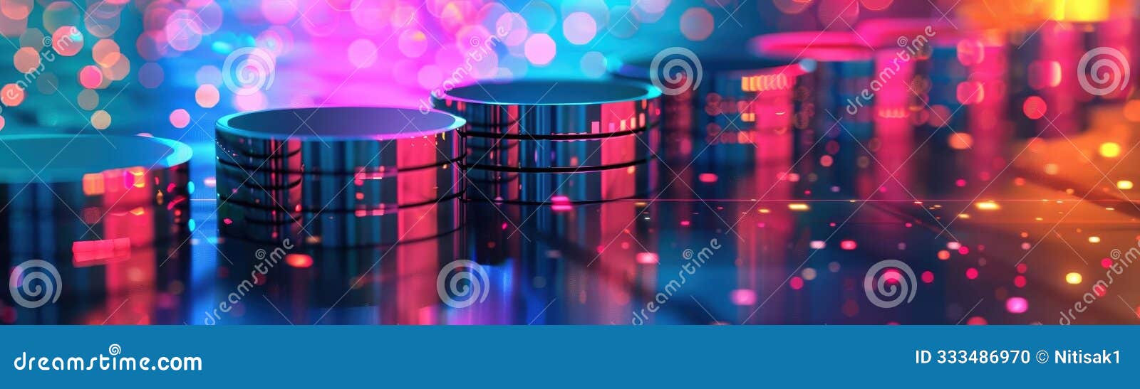 Illustration of a Database Management Icon in 3D with a Vibrant Color ...