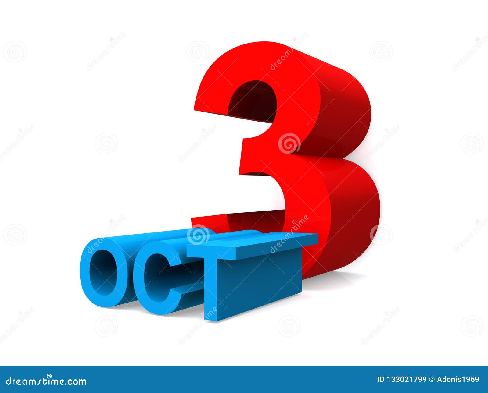 3 October illustration stock illustration. Illustration of three ...