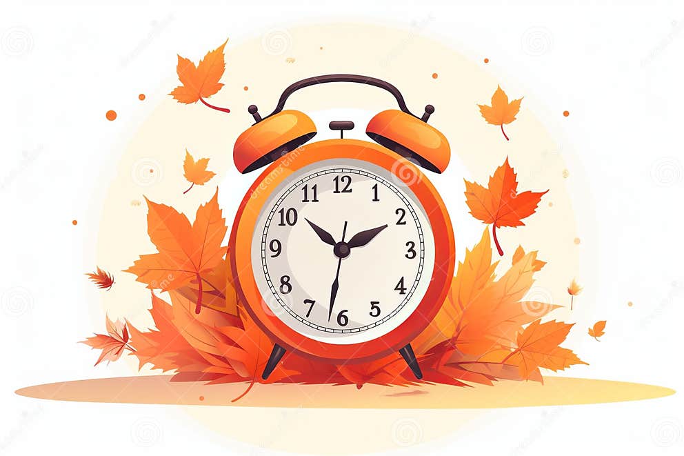 Illustration of Daylight Saving Time Ends Fall Back Change Clocks ...