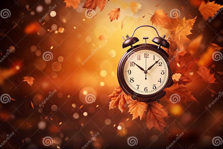 Illustration of Daylight Saving Time Ends Fall Back Change Clocks ...