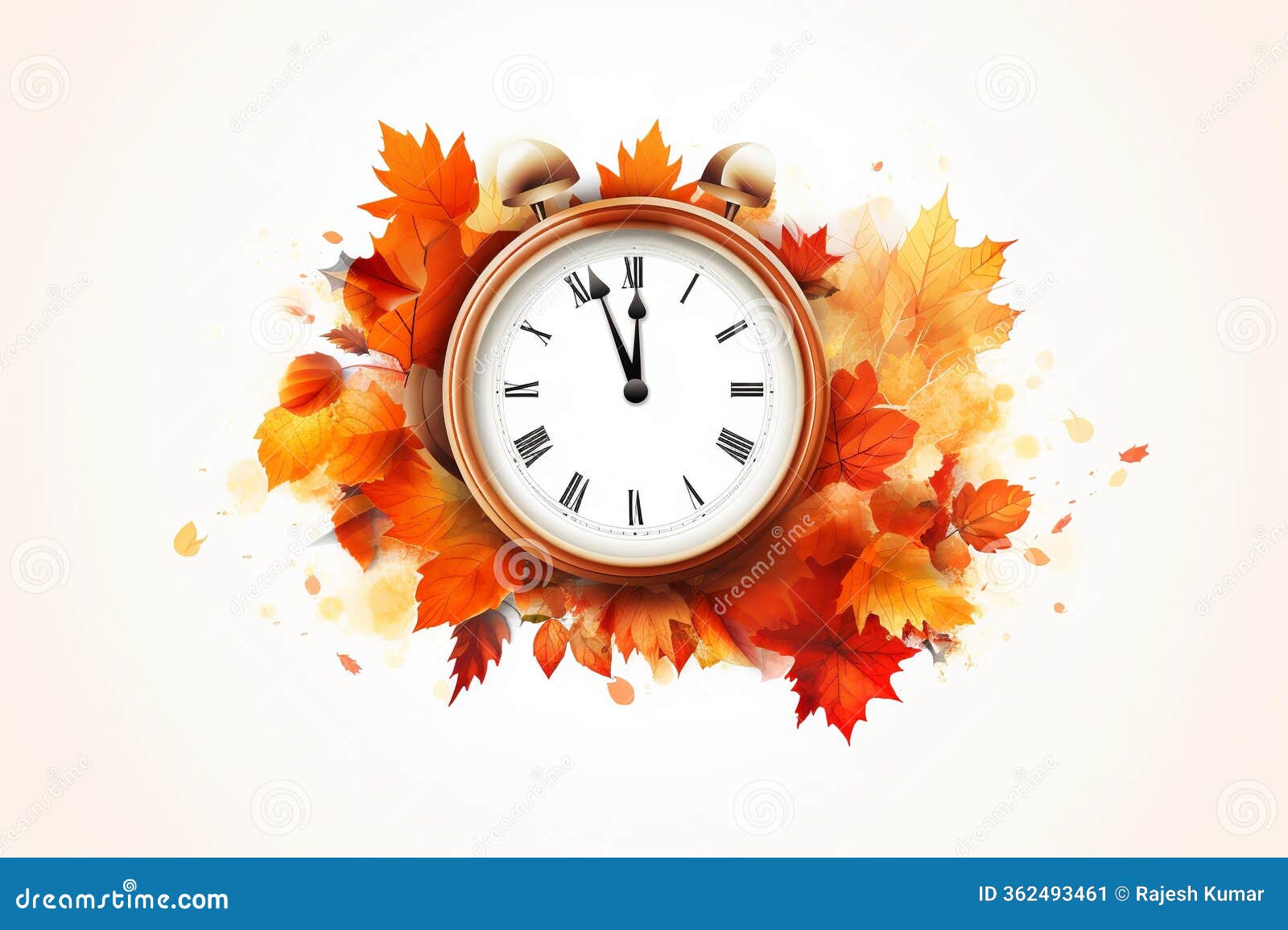 Illustration of Daylight Saving Time Ends Fall Back Change Clocks ...