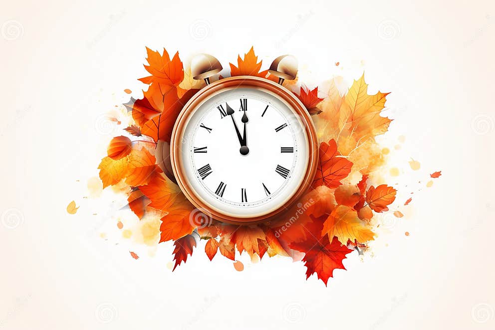 Illustration of Daylight Saving Time Ends Fall Back Change Clocks ...