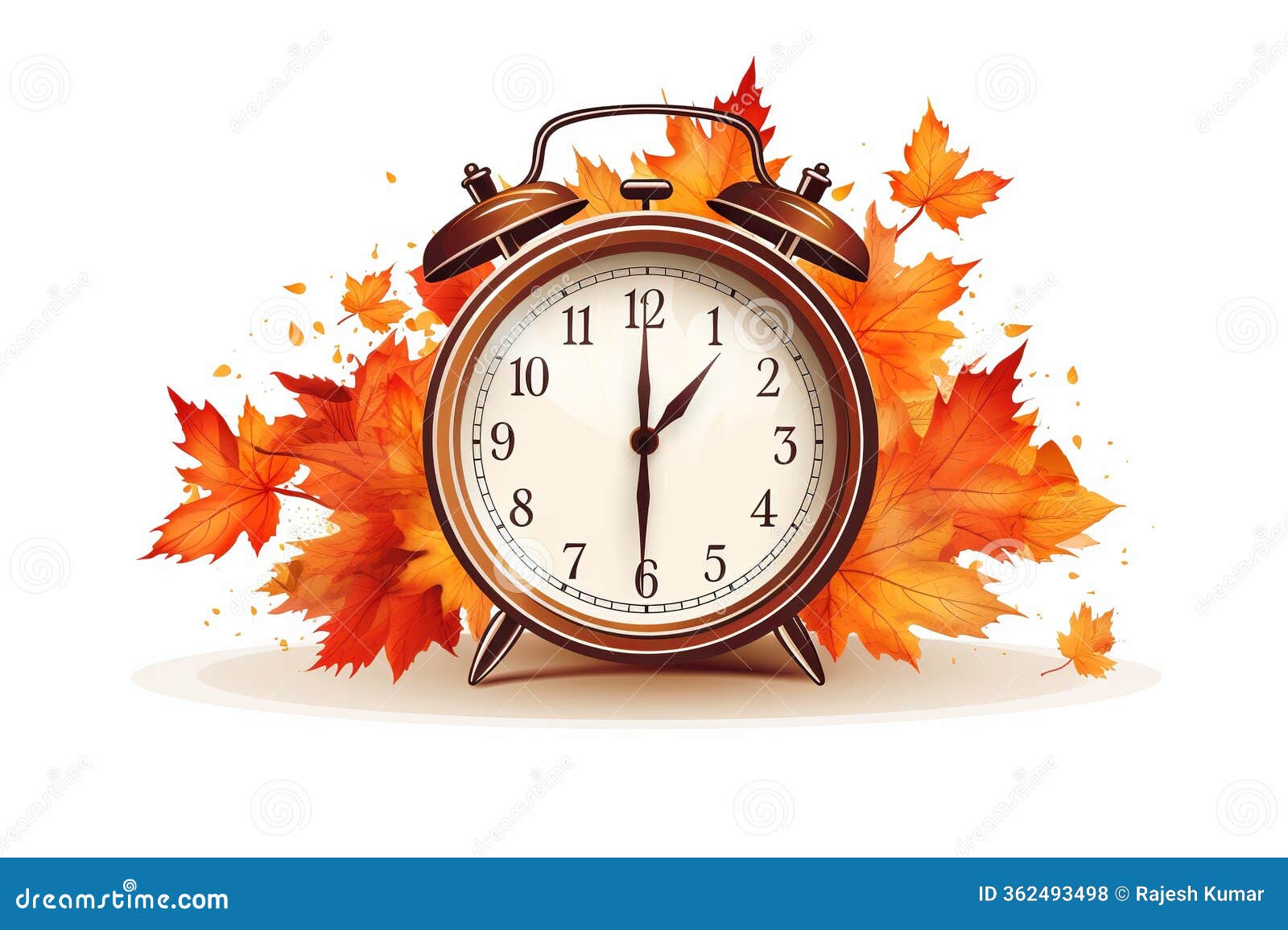 Illustration of Daylight Saving Time Ends Fall Back Change Clocks ...