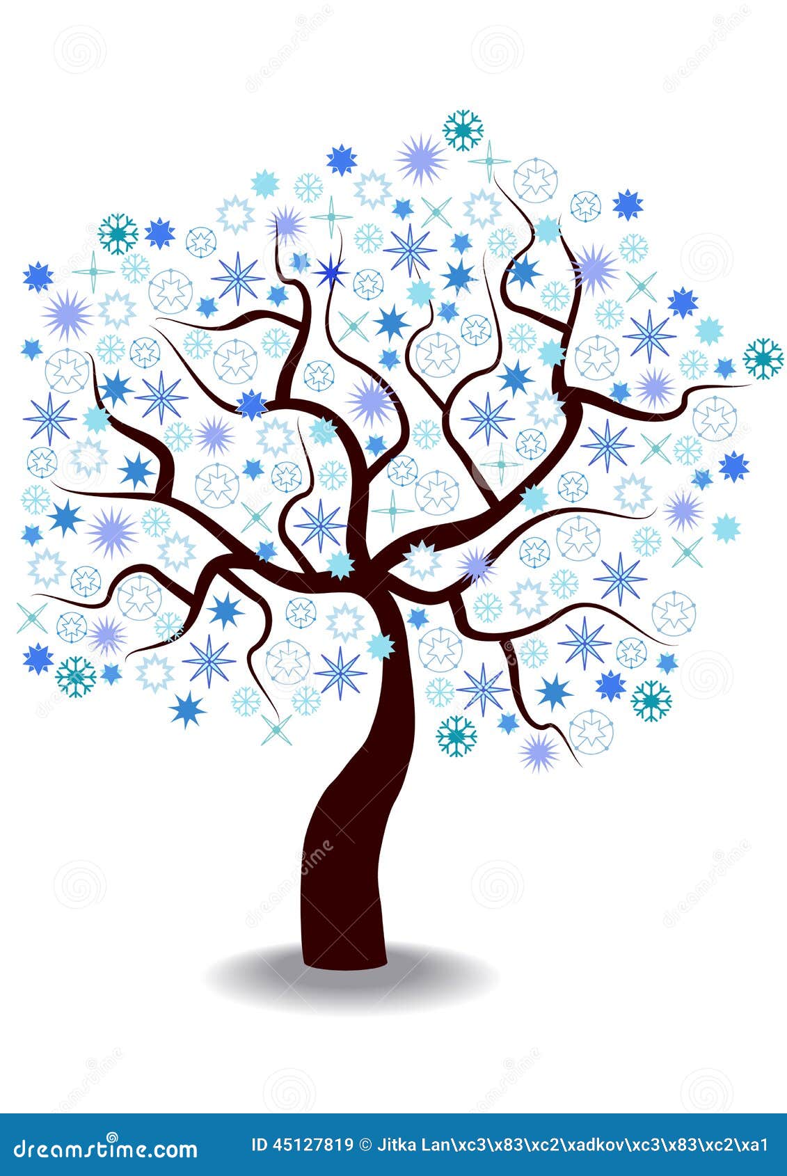 Illustration De Bande Dessinée D'arbre D'hiver Illustration Stock ...