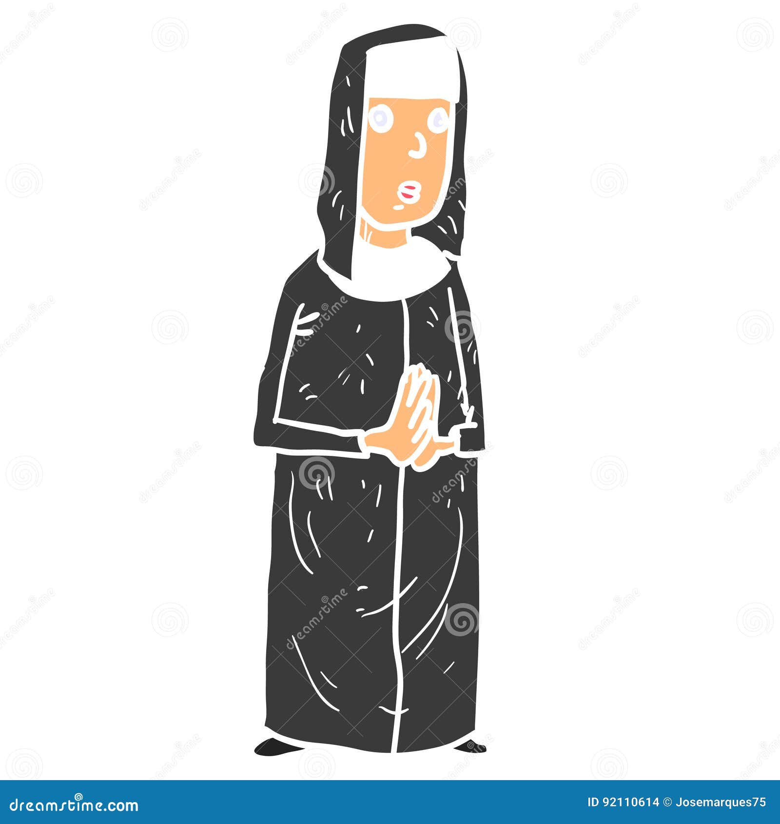 Illustration De Bande Dessinée De Nonne Illustration de Vecteur ...