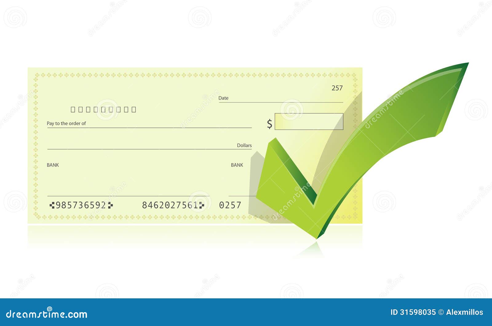 Illustration De Chéquier Et De Coche De Banque Illustration Stock ...