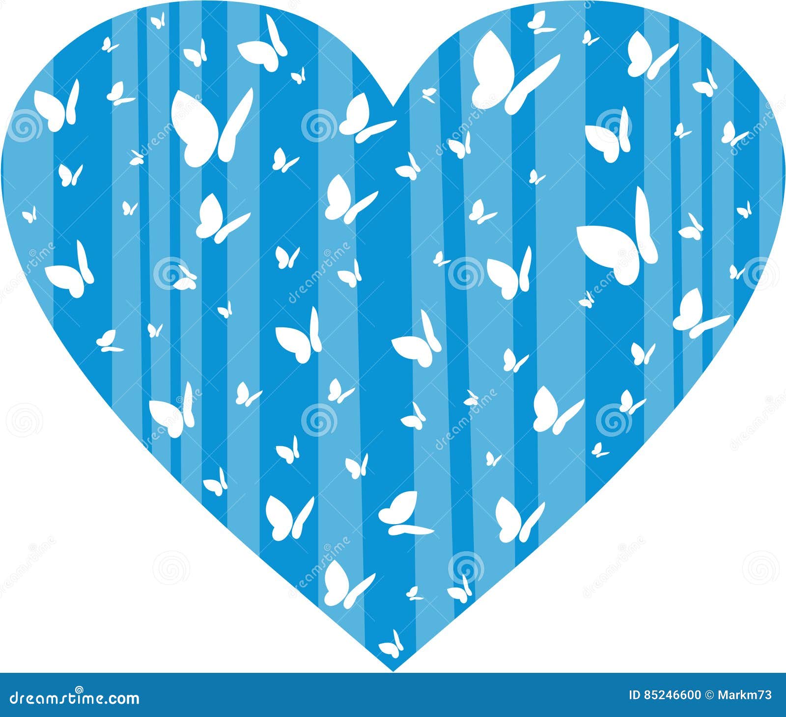 Illustration De Coeur D'amour De Papillon Illustration de Vecteur ...