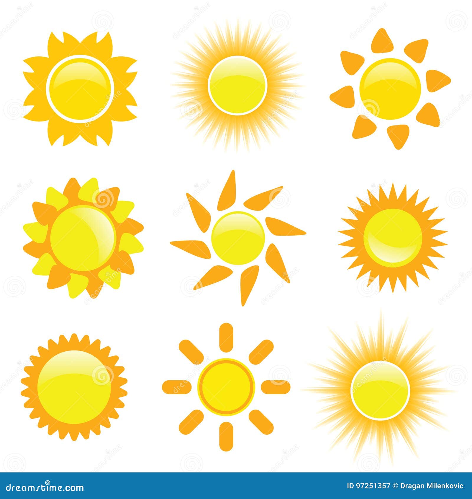 Illustration De Collection De Vecteur Du Soleil Illustration de Vecteur ...