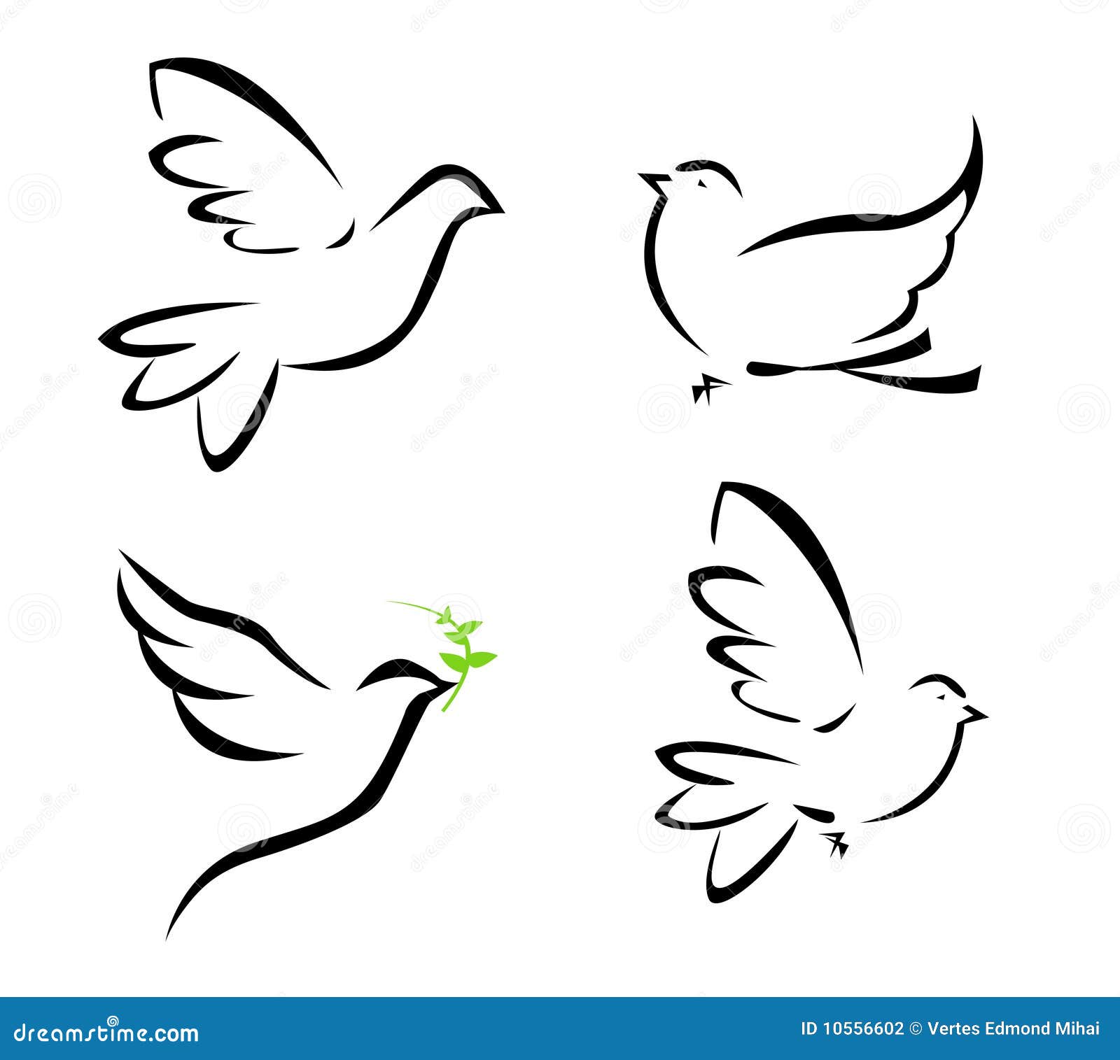 Illustration De Colombe De Vol Illustration de Vecteur - Illustration ...