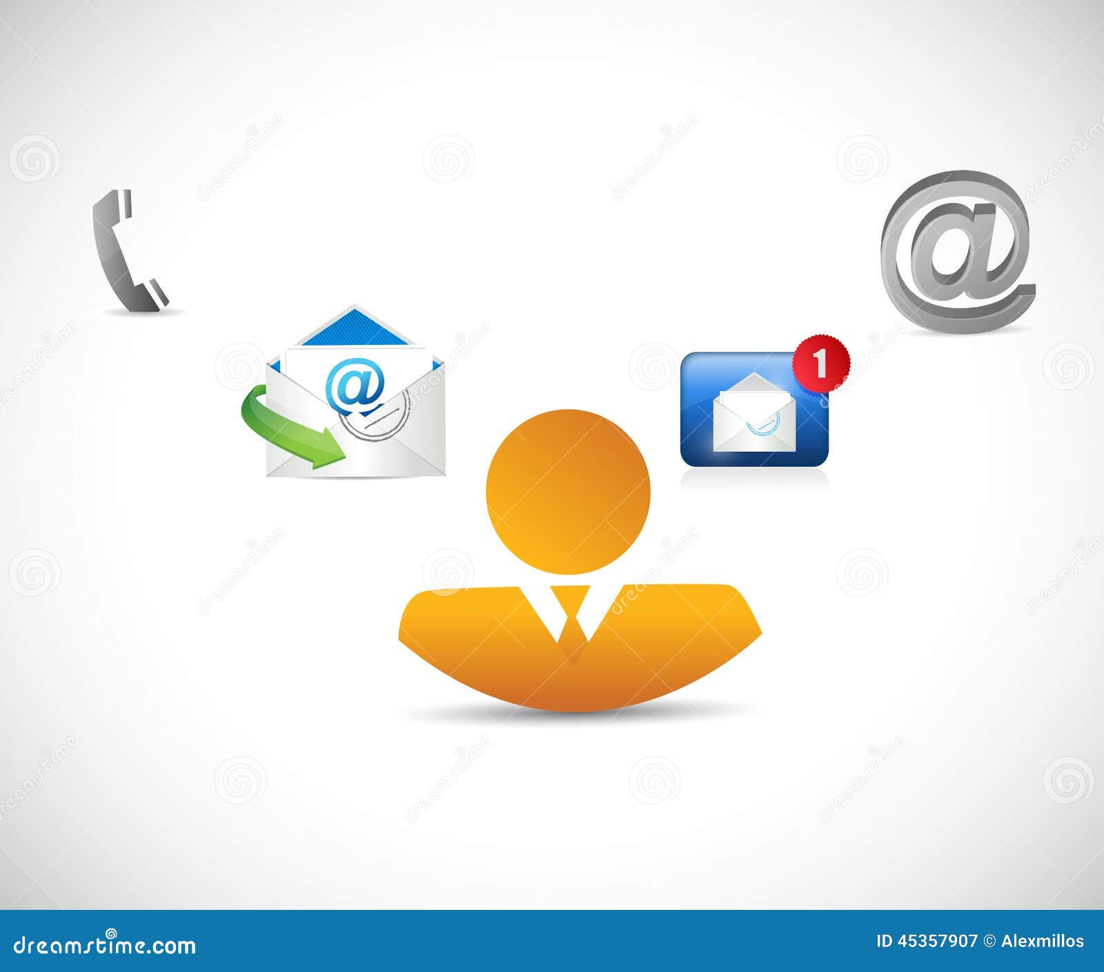 Illustration De Communication D'avatar De Contactez-nous Illustration ...
