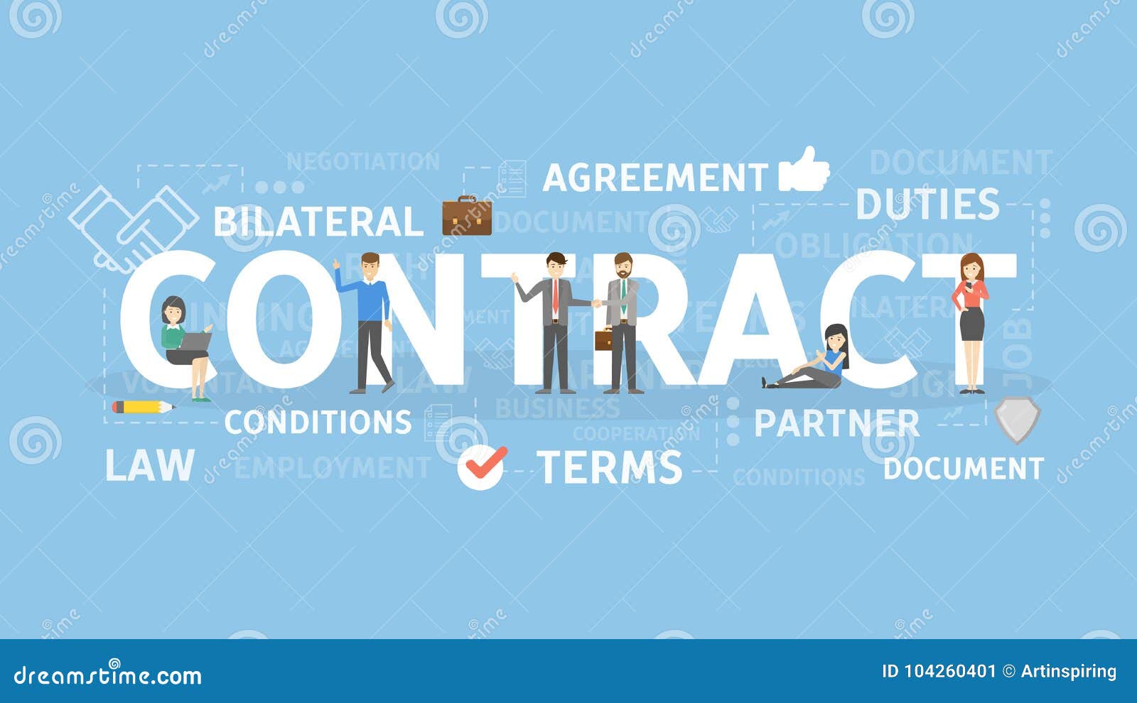 Illustration De Concept De Contrat Illustration de Vecteur ...