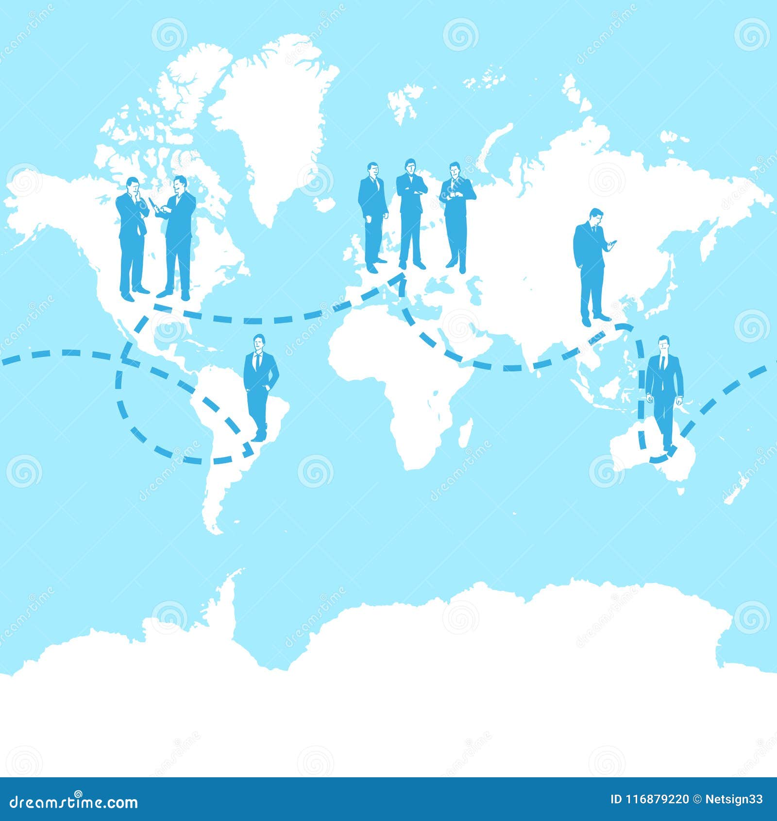 Illustration De Concept D'affaires De Mondialisation Illustration de ...