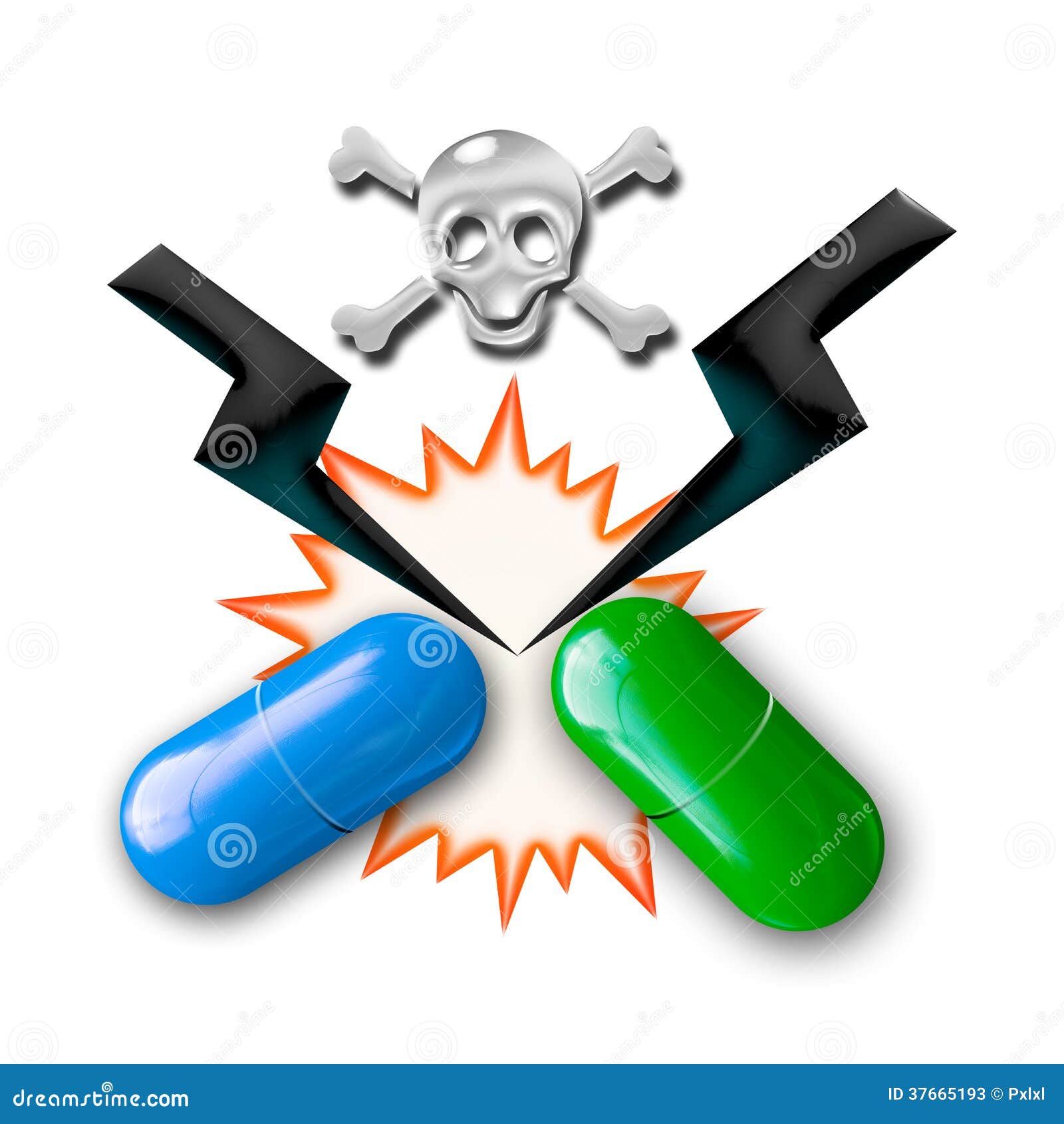 Illustration De Concept D'interactions Médicamenteuses Illustration ...