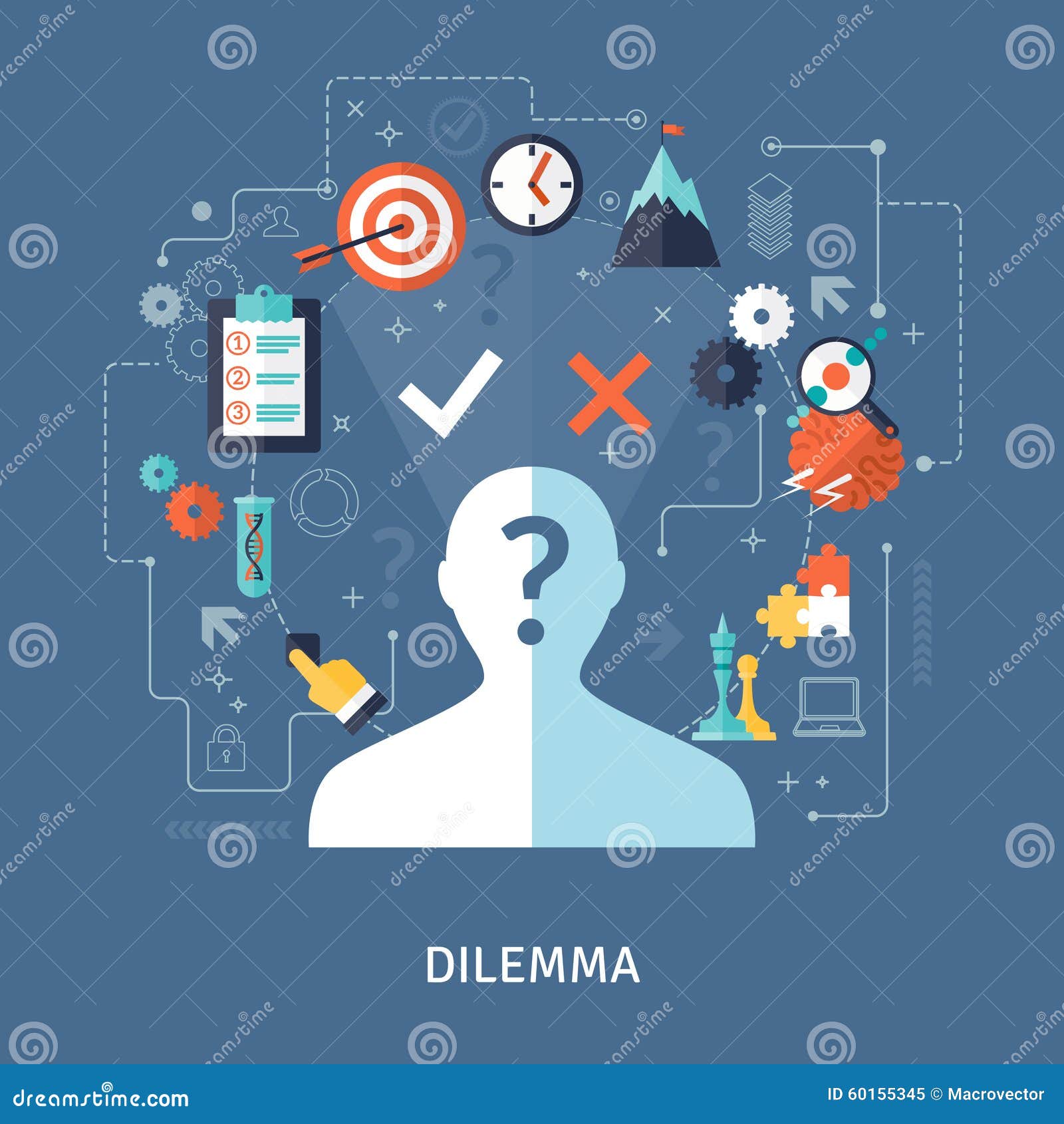 Illustration De Concept De Dilemme Illustration de Vecteur ...