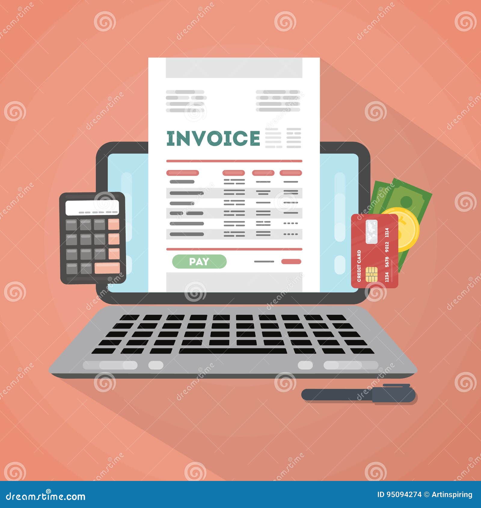 Illustration De Concept De Facture Illustration de Vecteur ...