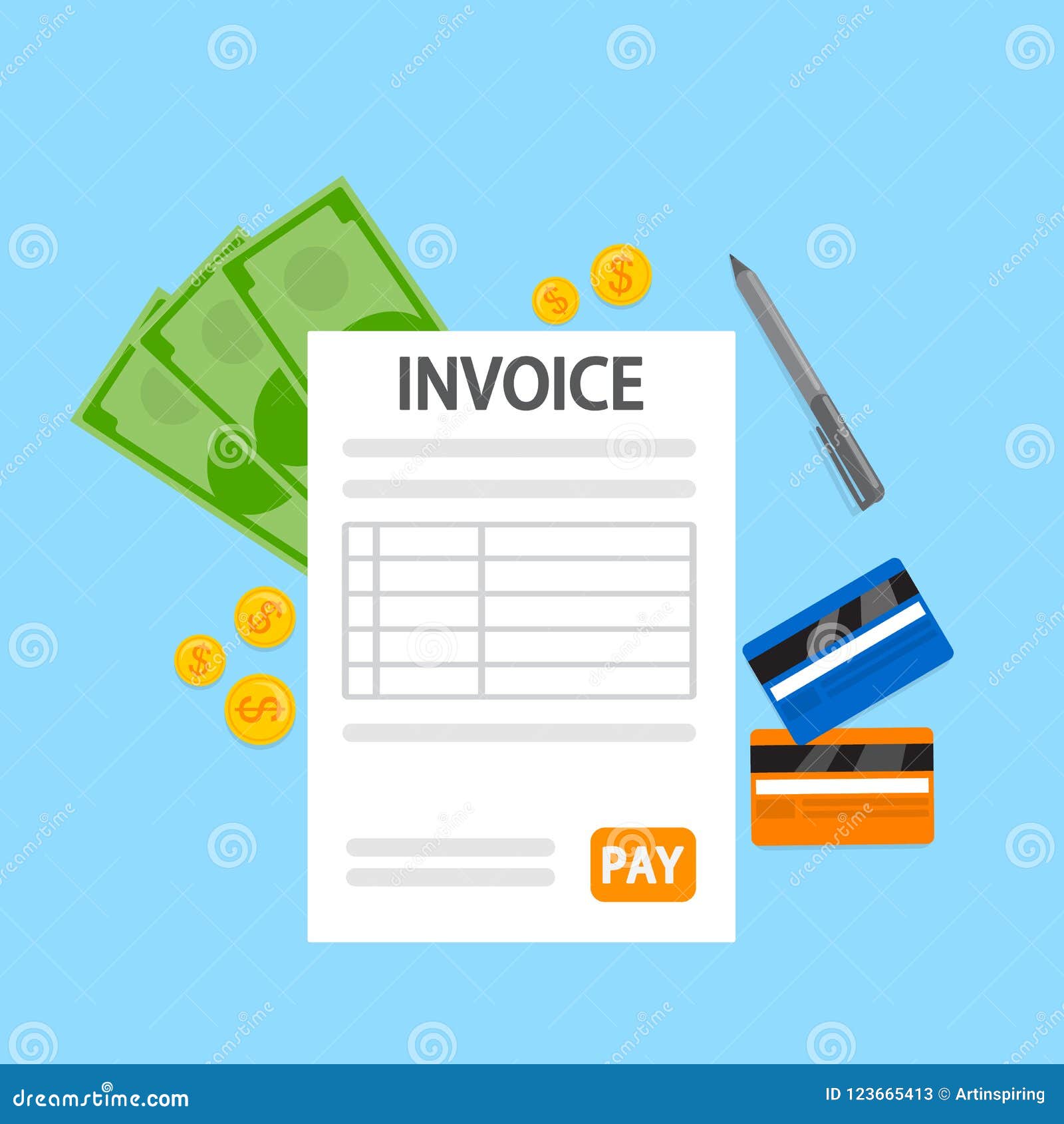 Illustration De Concept De Facture Illustration de Vecteur ...