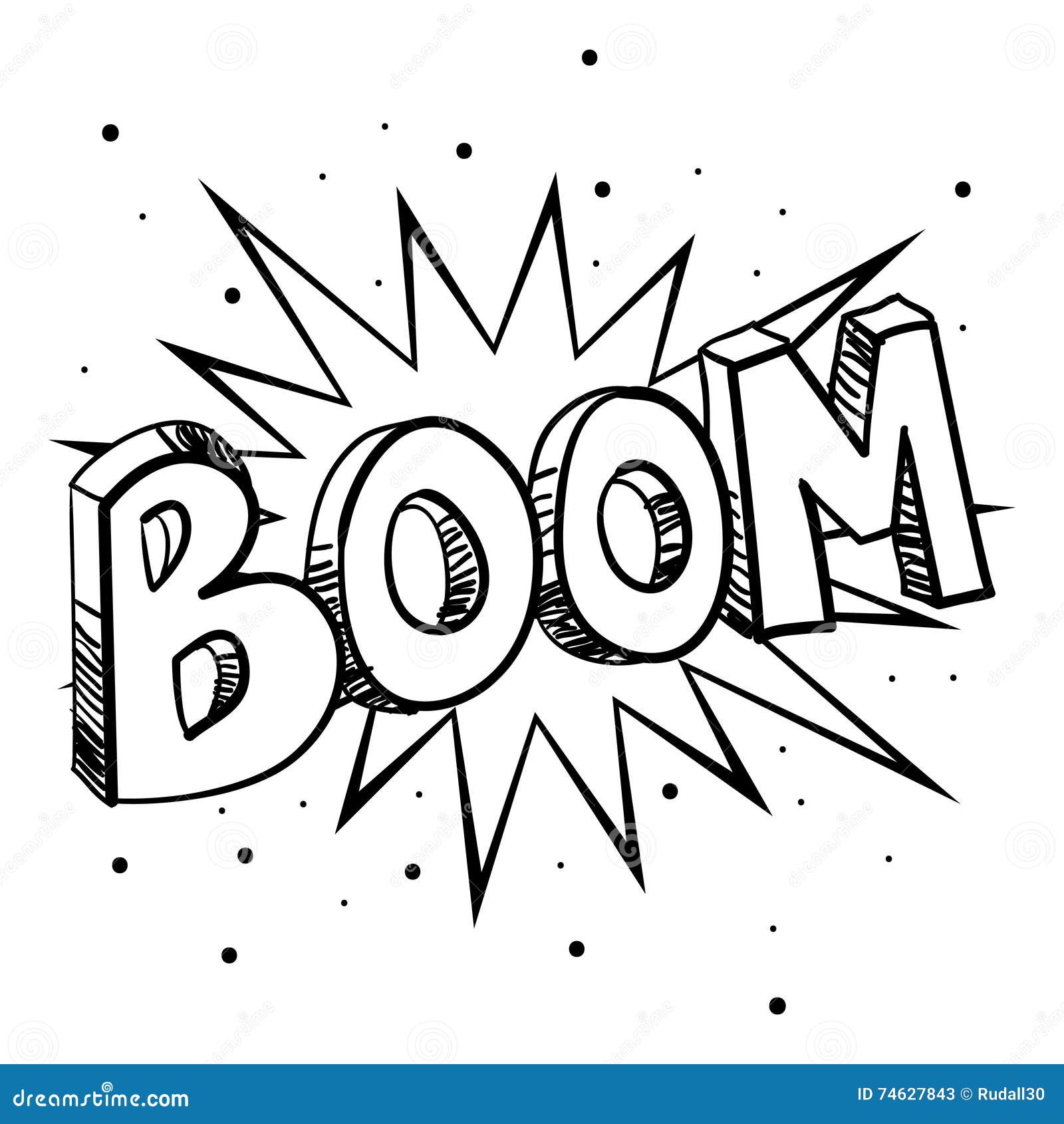 Illustration De Croquis D'une Explosion Comique Illustration de Vecteur ...