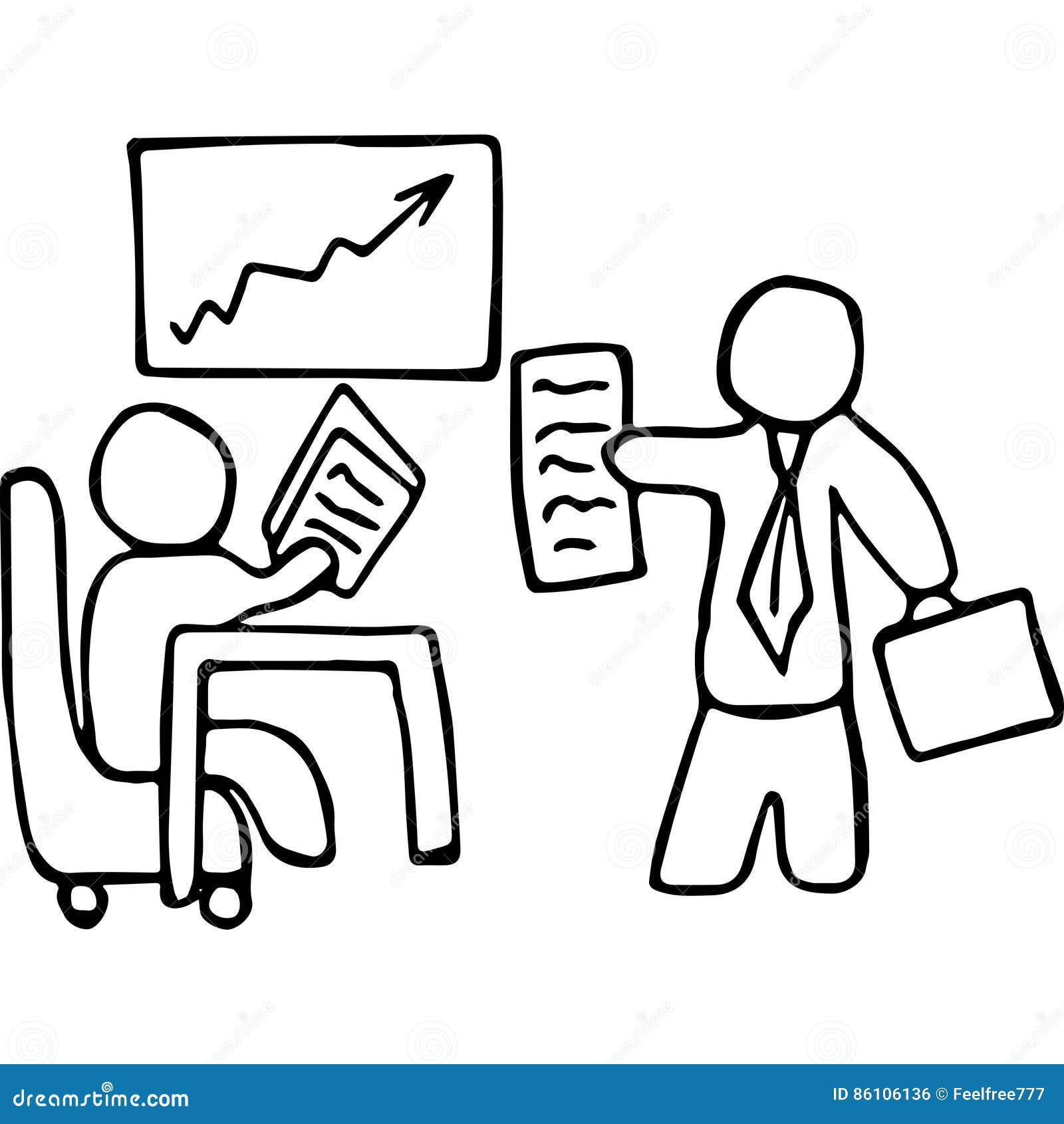 Illustration De Dessin De Main De Réunion Du Conseil D'administration ...