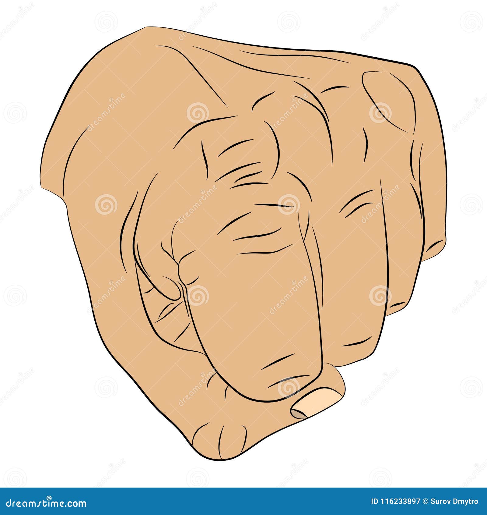 Illustration De Dessin De Poing Illustration Stock - Illustration du ...