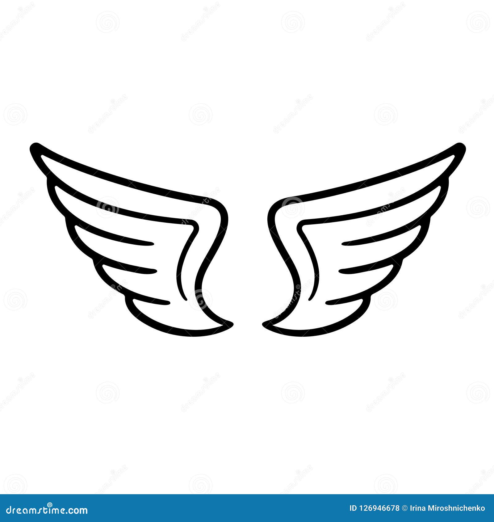 Illustration de deux ailes illustration de vecteur. Illustration du ...