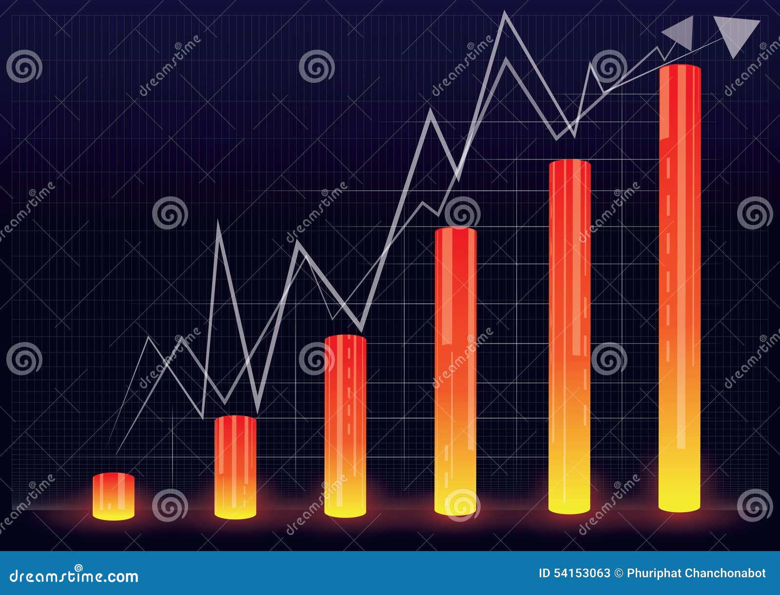 Illustration De Diagramme Financier De Graphique Illustration de ...