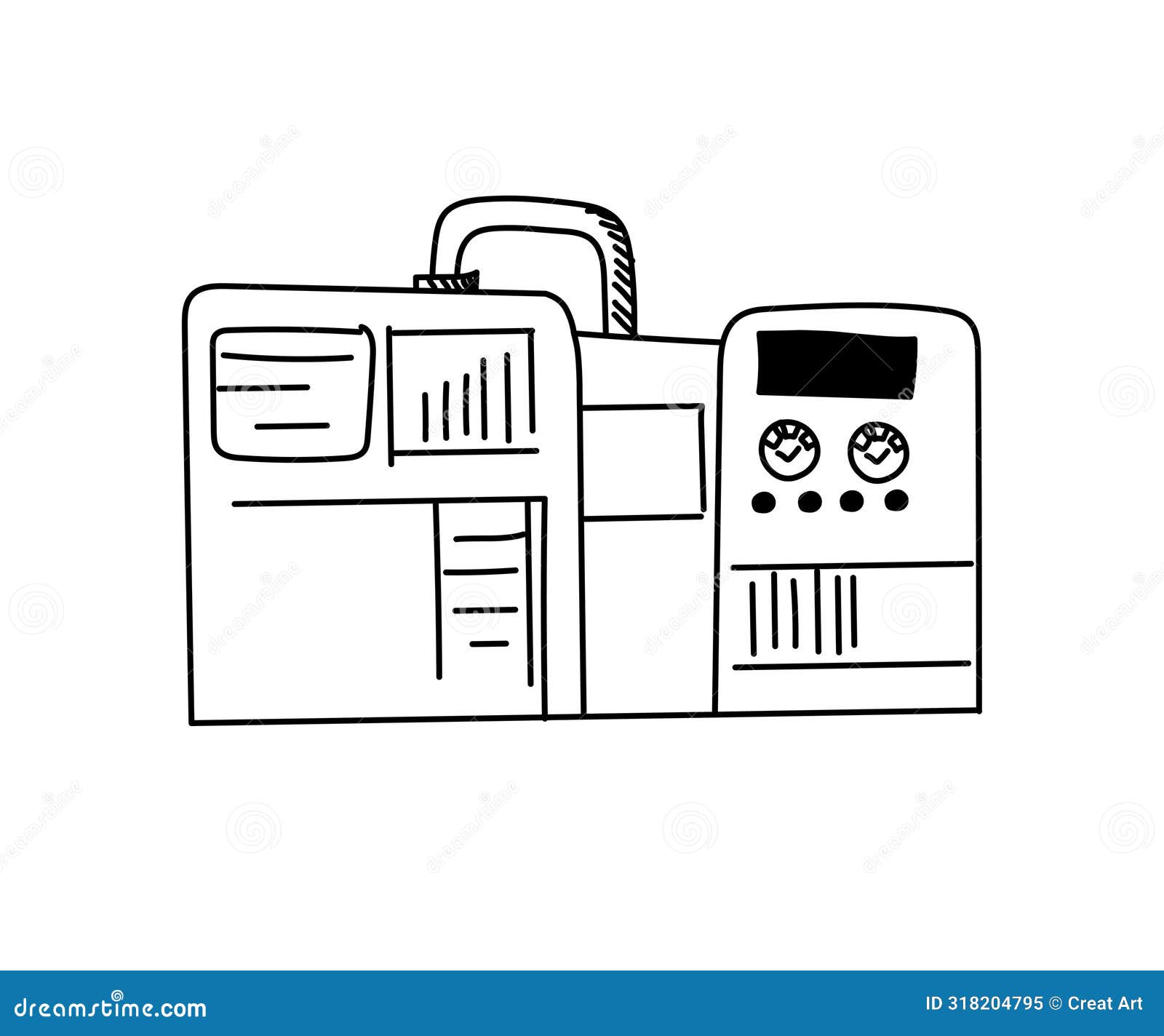 Illustration De Doodle Machine Illustration de Vecteur - Illustration ...