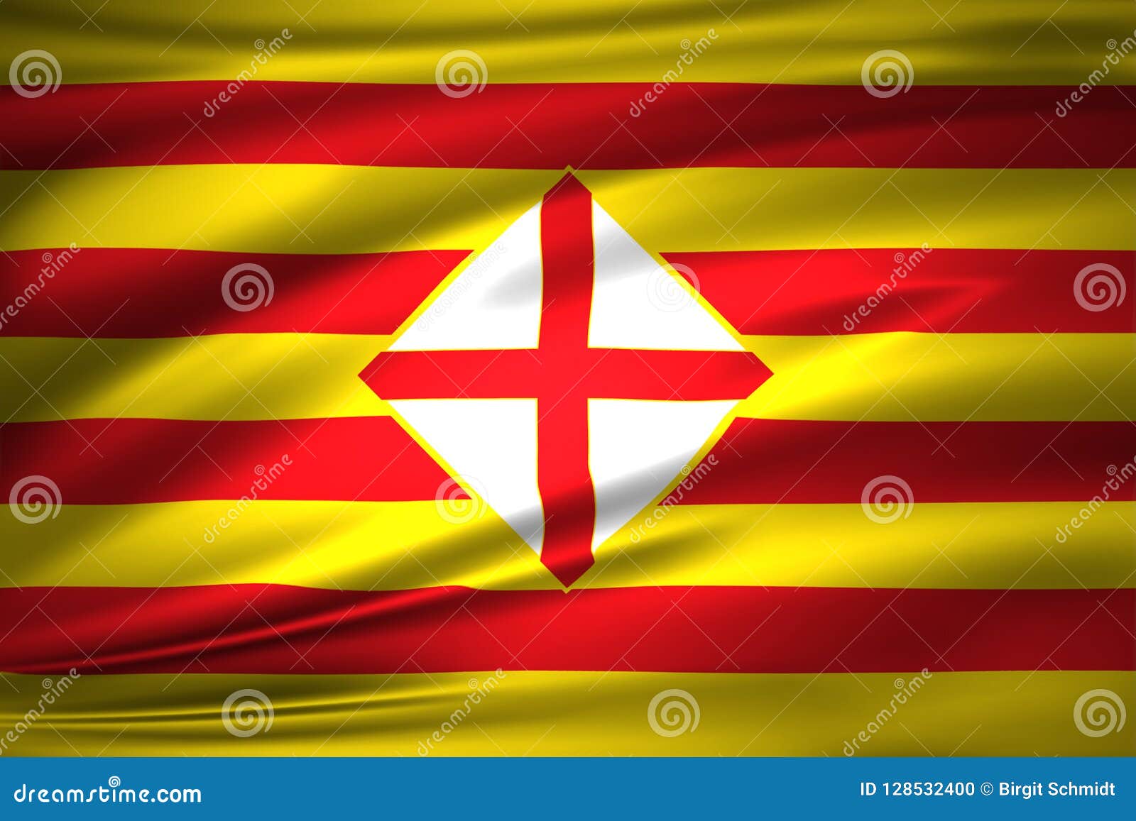 Illustration De Drapeau De Barcelone Illustration Stock - Illustration ...