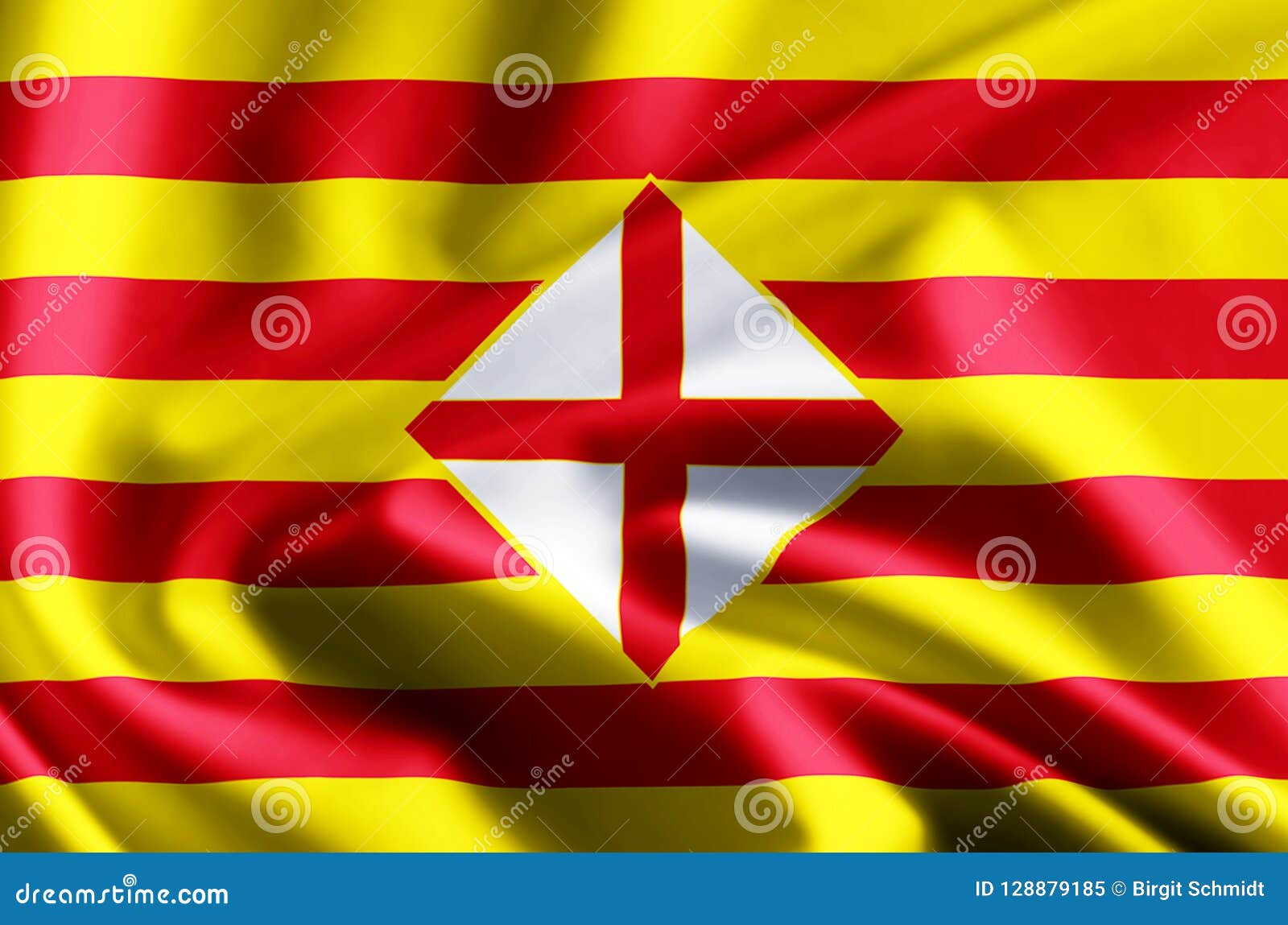 Illustration De Drapeau De Barcelone Illustration Stock - Illustration ...