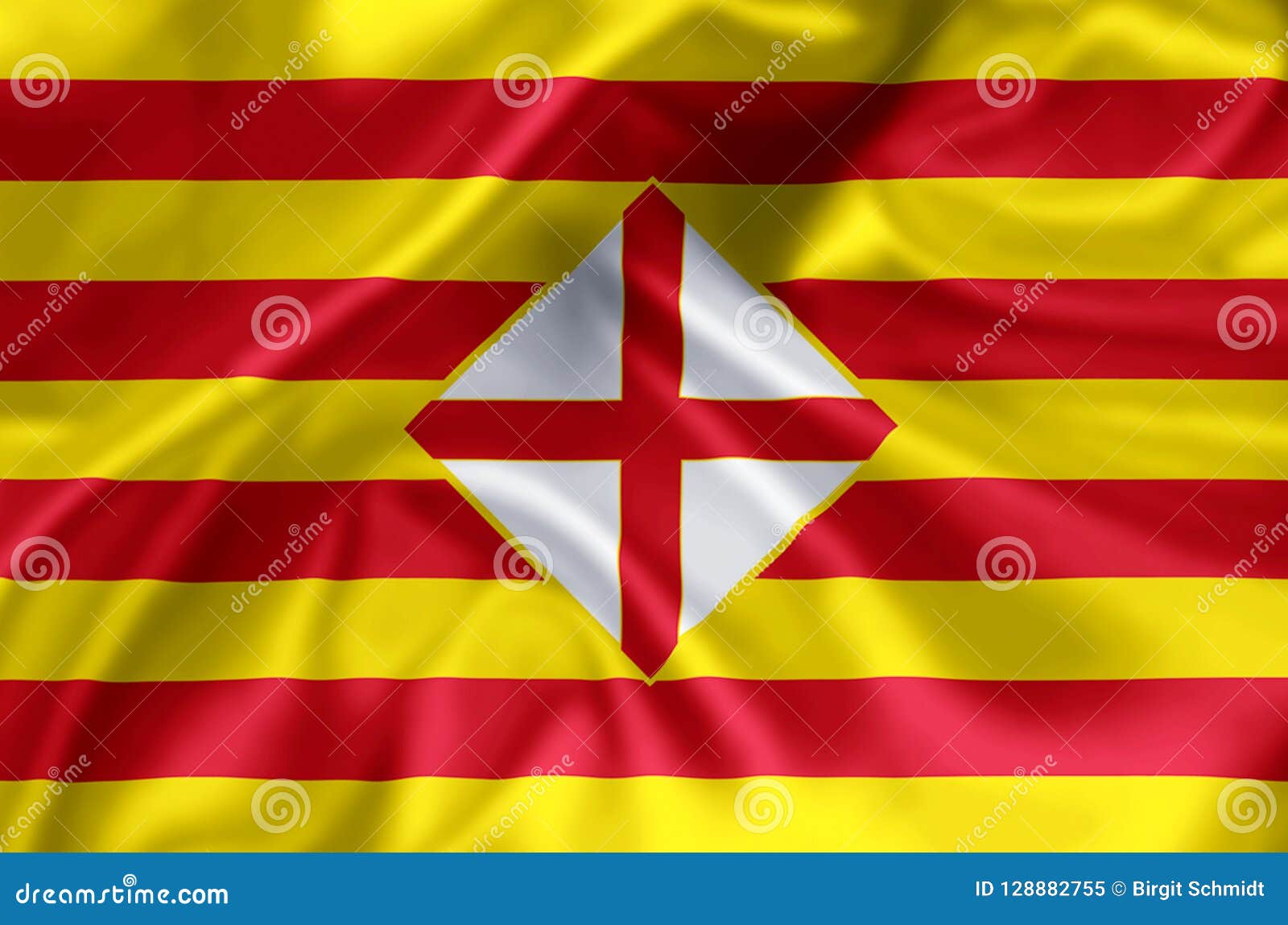 Illustration De Drapeau De Barcelone Illustration Stock - Illustration ...