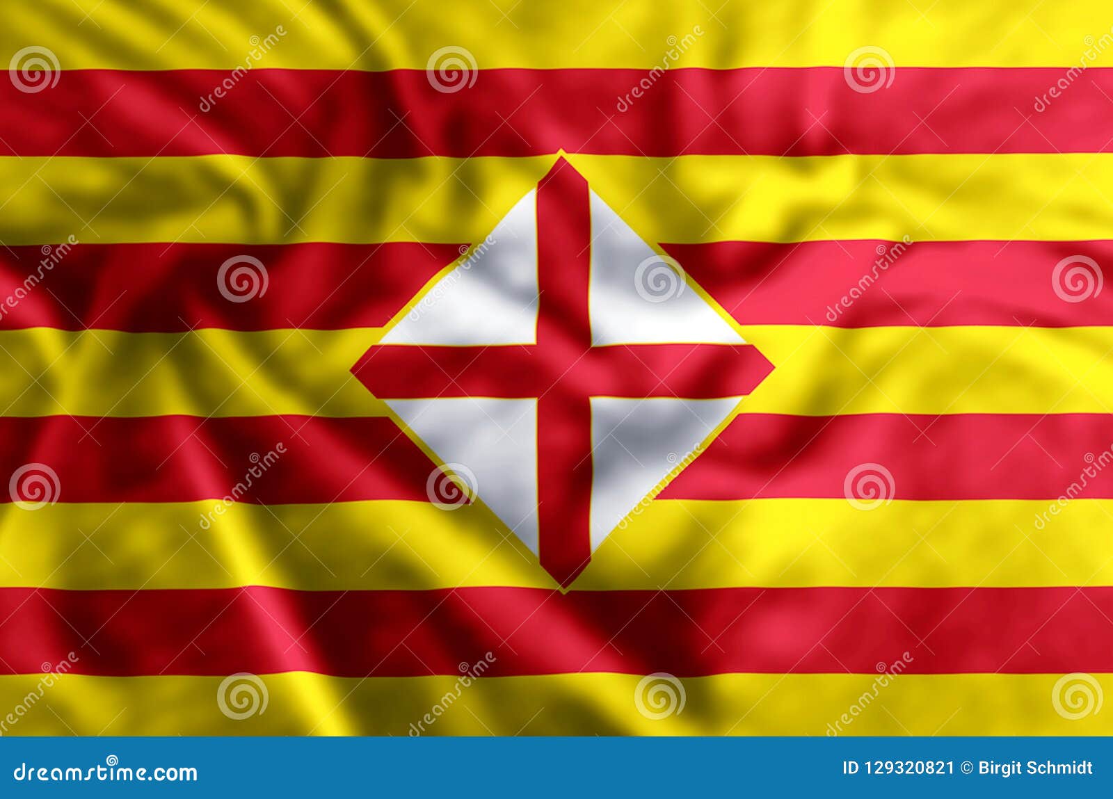 Illustration De Drapeau De Barcelone Illustration Stock - Illustration ...