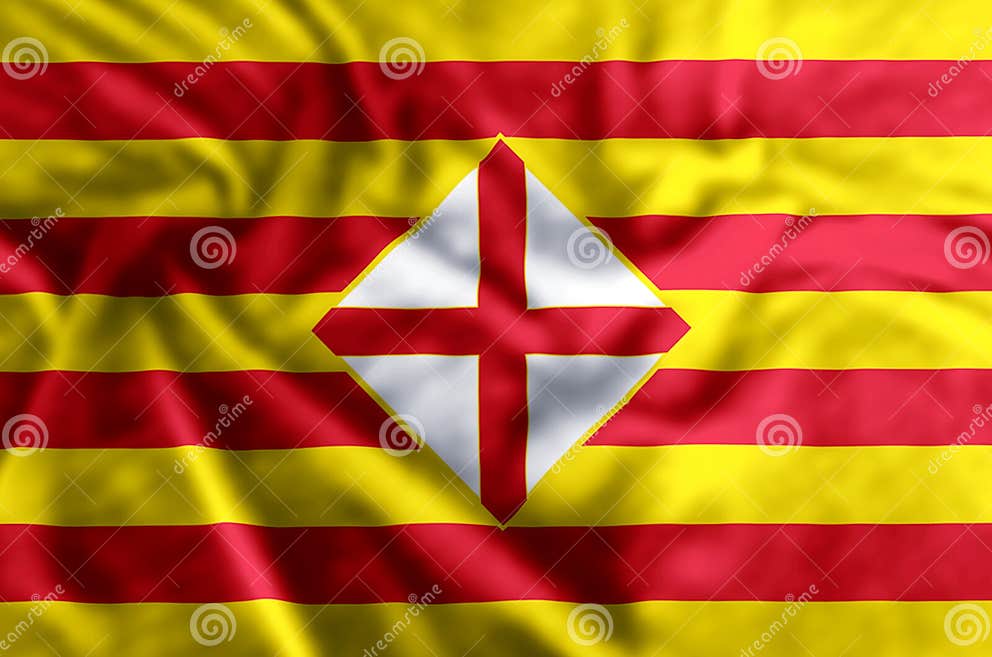 Illustration De Drapeau De Barcelone Illustration Stock - Illustration ...