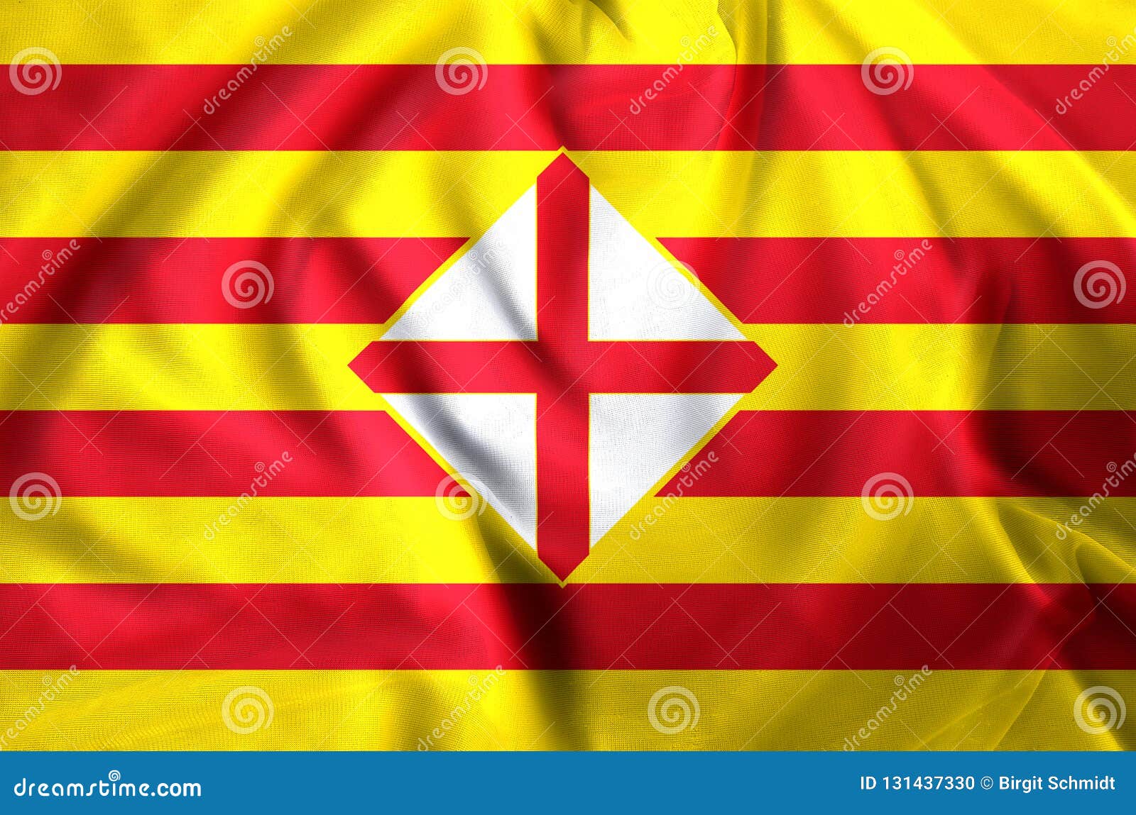 Illustration De Drapeau De Barcelone Illustration Stock - Illustration ...