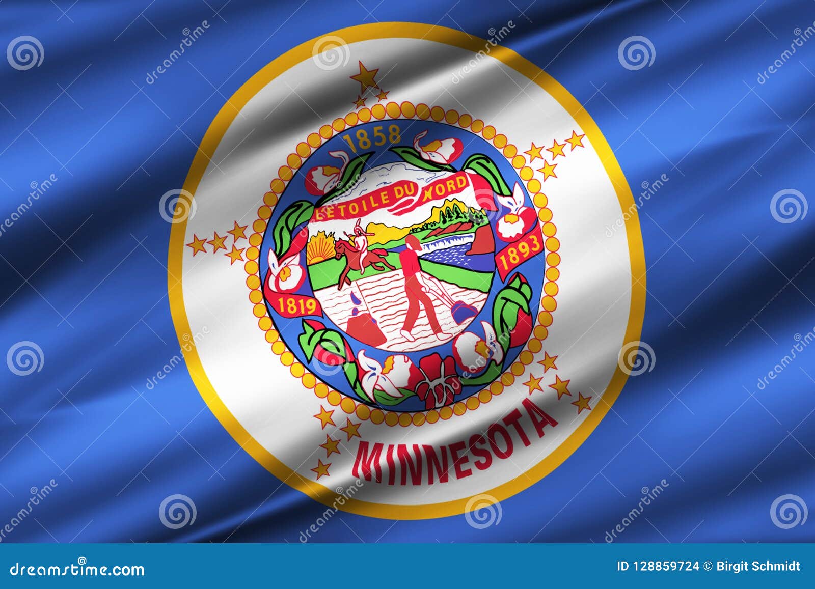 Illustration De Drapeau Du Minnesota Illustration Stock - Illustration ...
