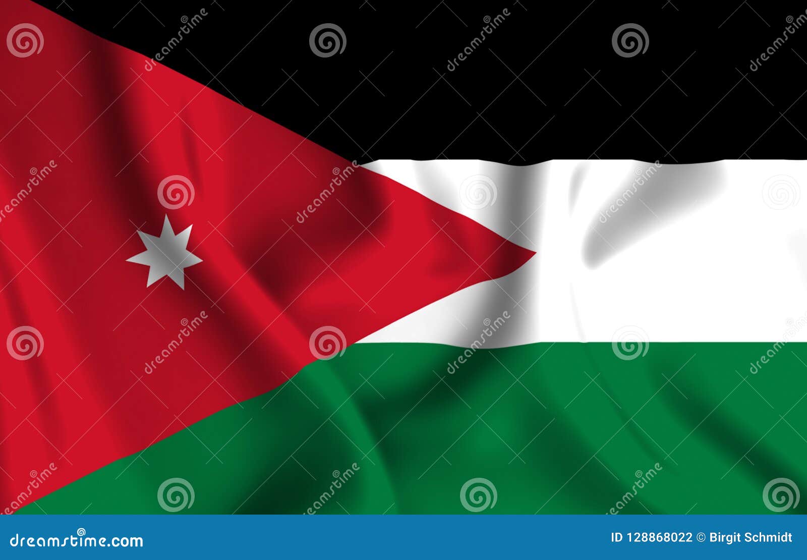 Illustration De Drapeau De La Jordanie Illustration Stock ...