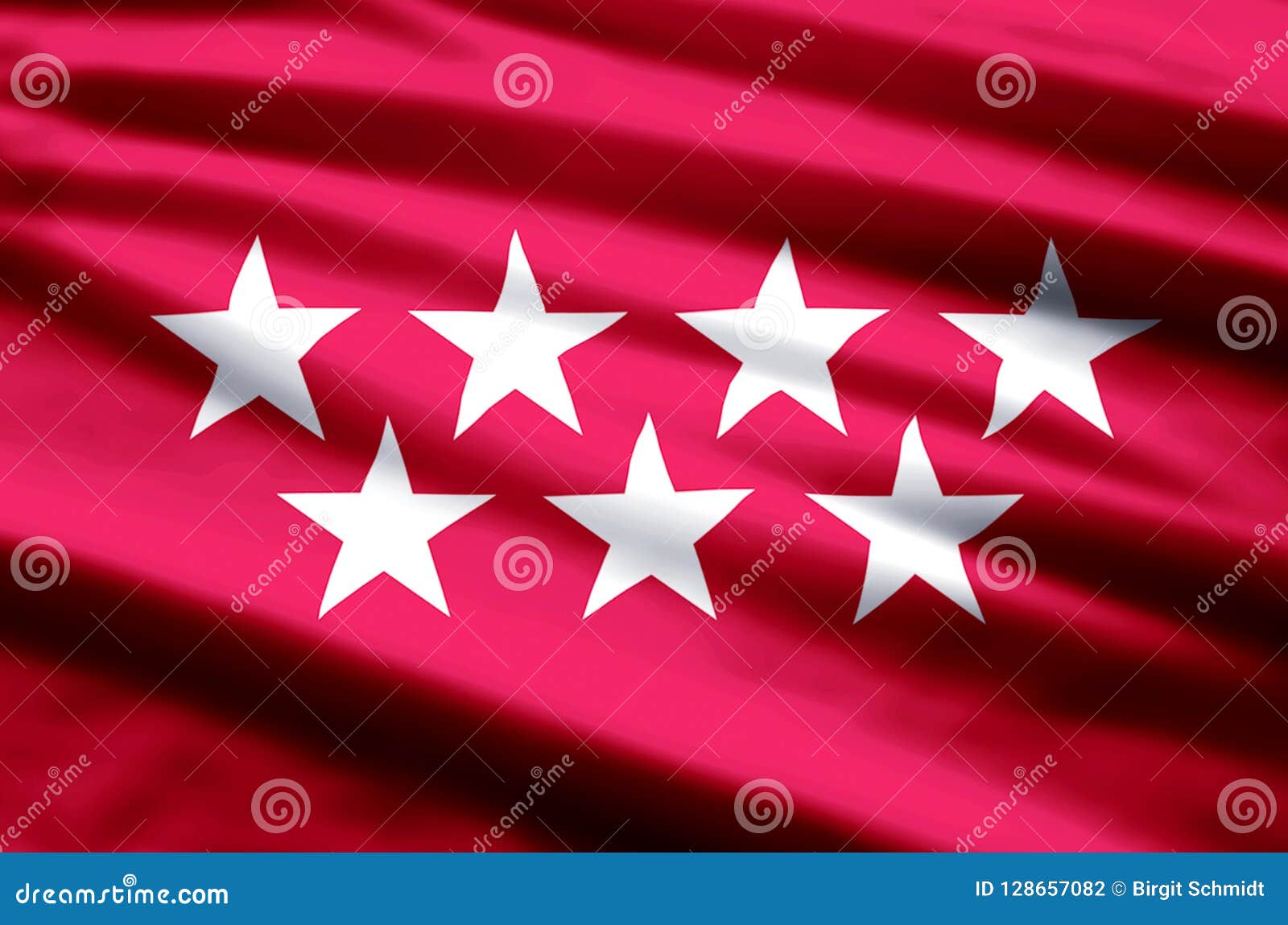 Illustration De Drapeau De Madrid Illustration Stock - Illustration du ...