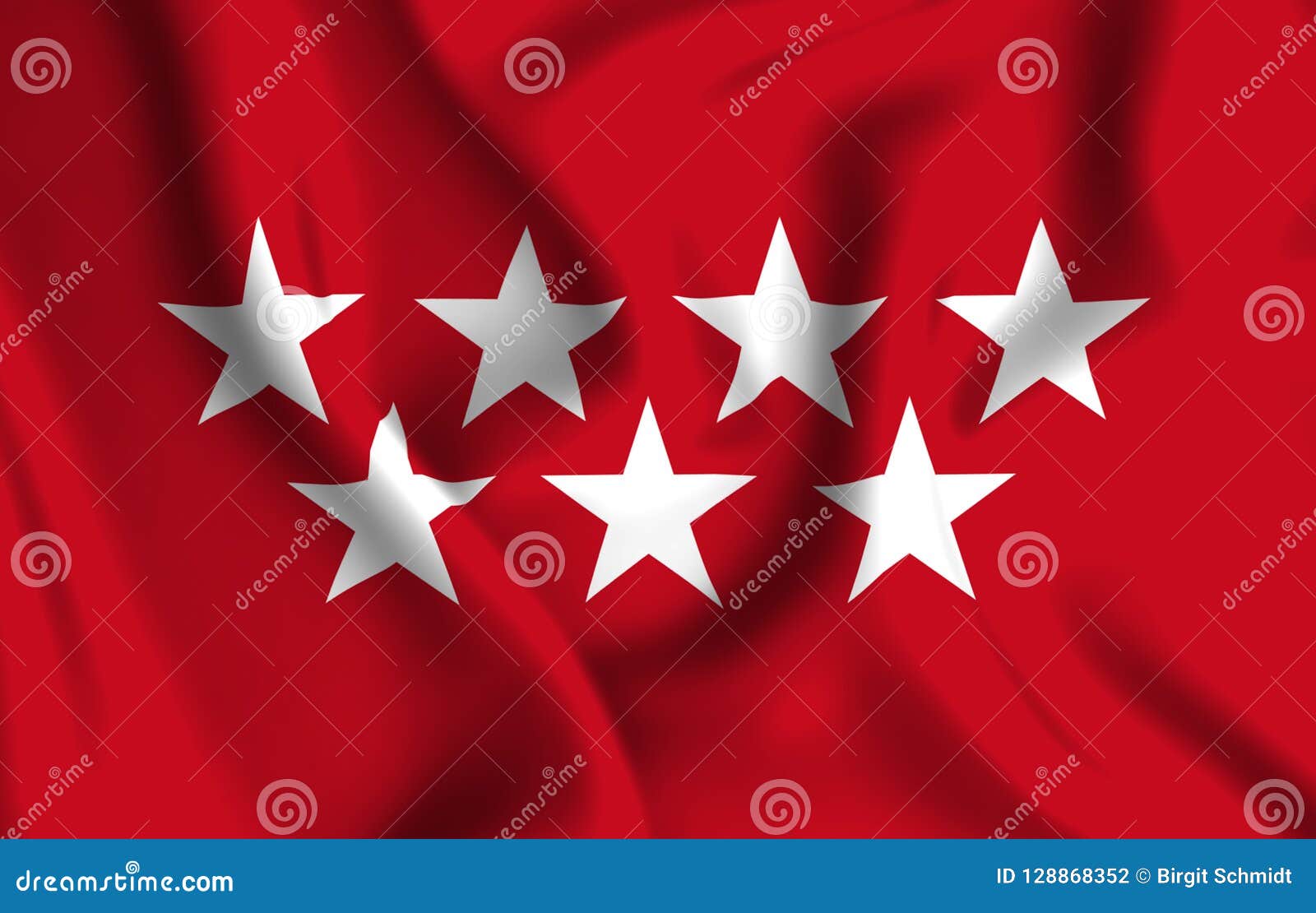 Illustration De Drapeau De Madrid Illustration Stock - Illustration du ...