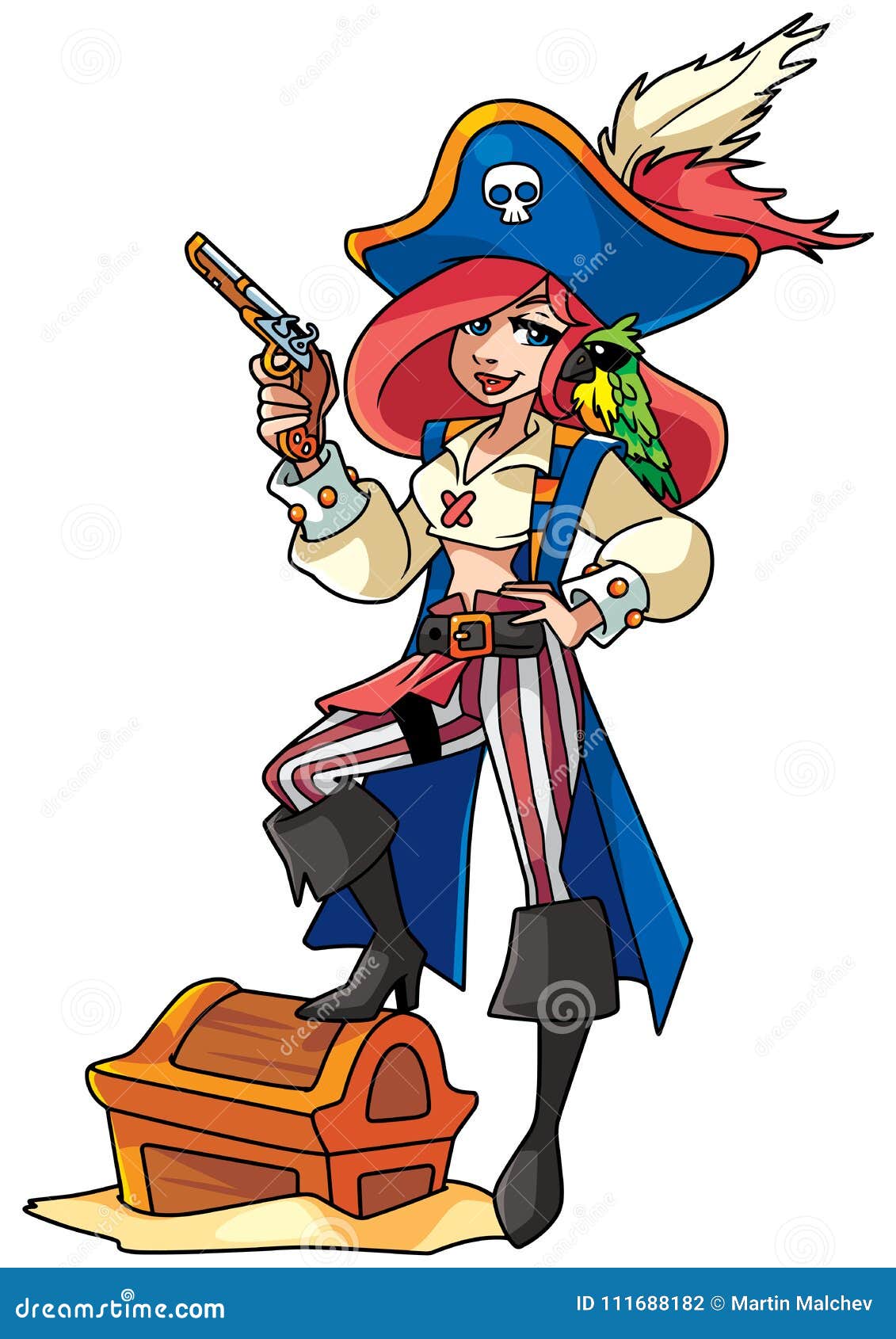 Illustration De Fille De Pirate Illustration de Vecteur - Illustration ...