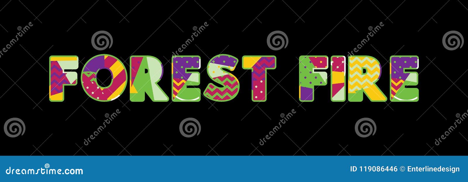 Illustration De Forest Fire Concept Word Art Illustration de Vecteur ...