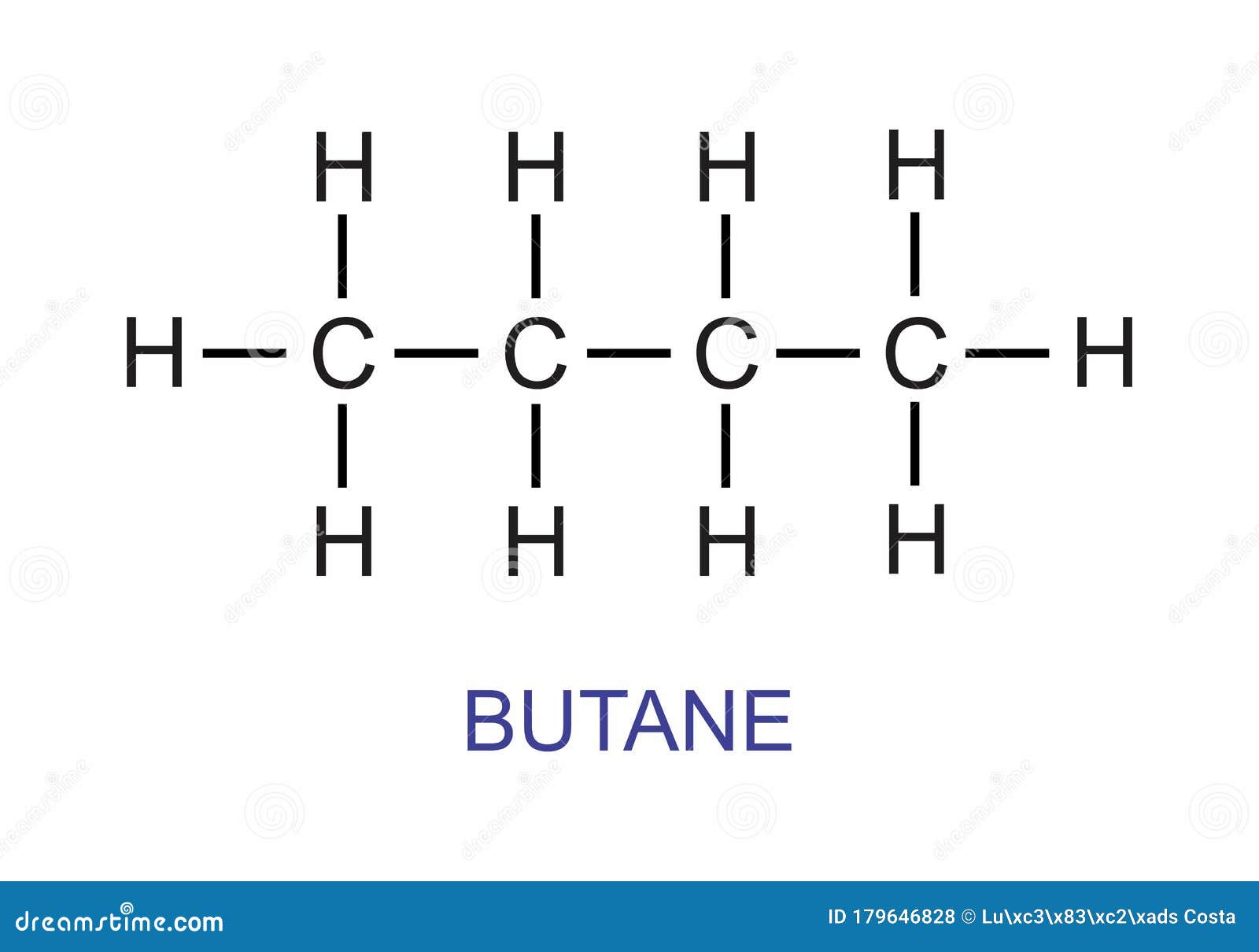 Illustration De Formule Butane Illustration Stock - Illustration du ...
