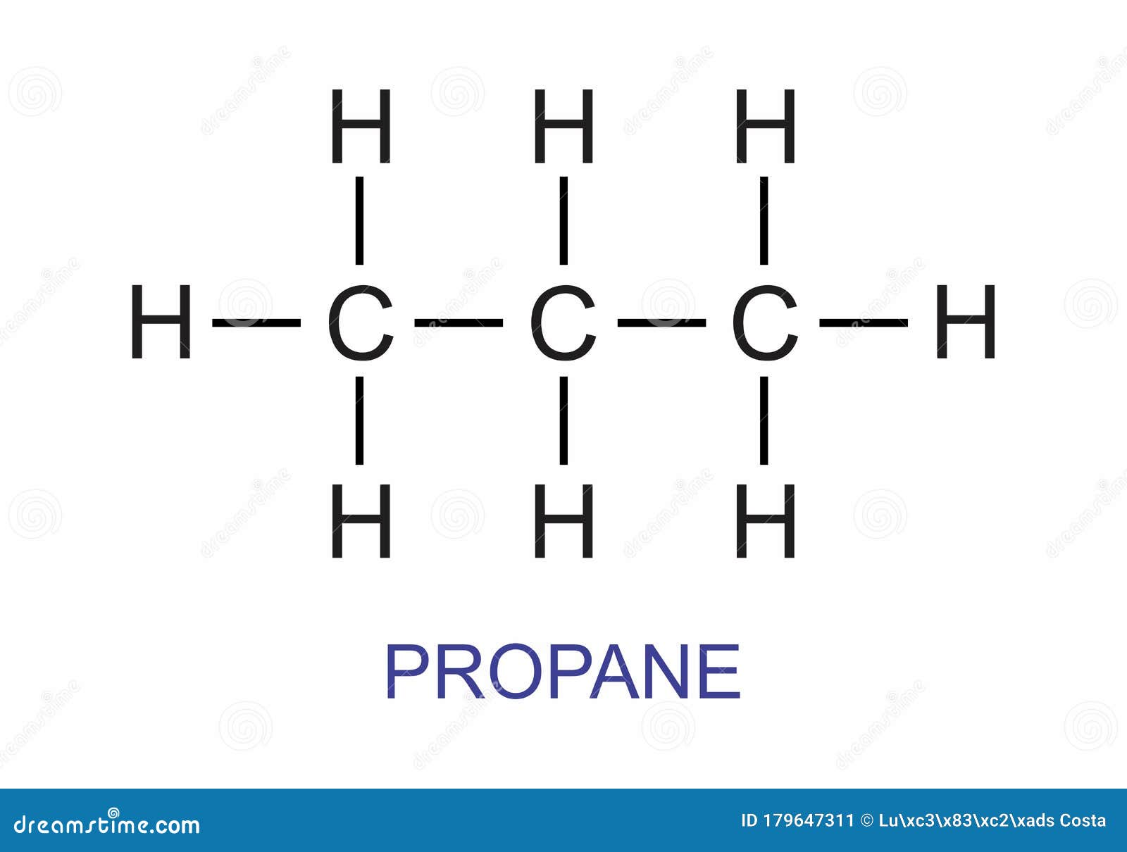 Illustration De Formule Propane Illustration Stock - Illustration du ...