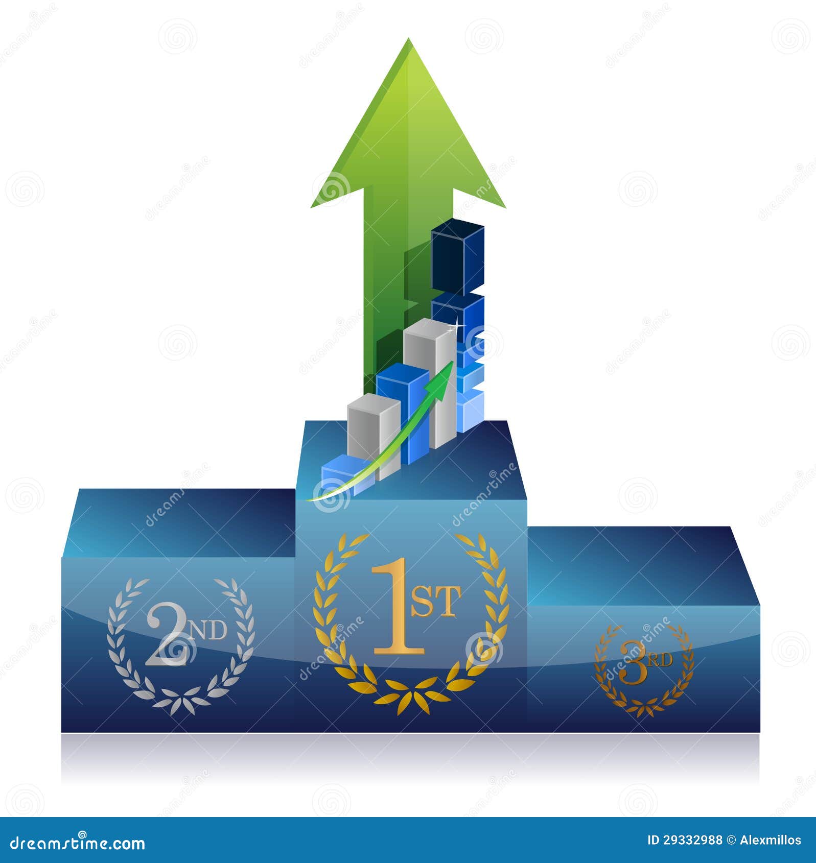 Illustration De Graphique De Podium De Gagnant D'affaires Illustration ...