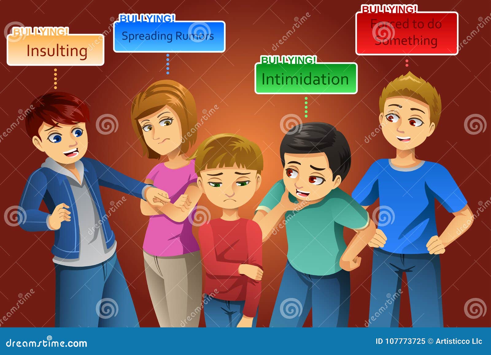 Illustration De Intimidation De Concept D'affiche Illustration de ...