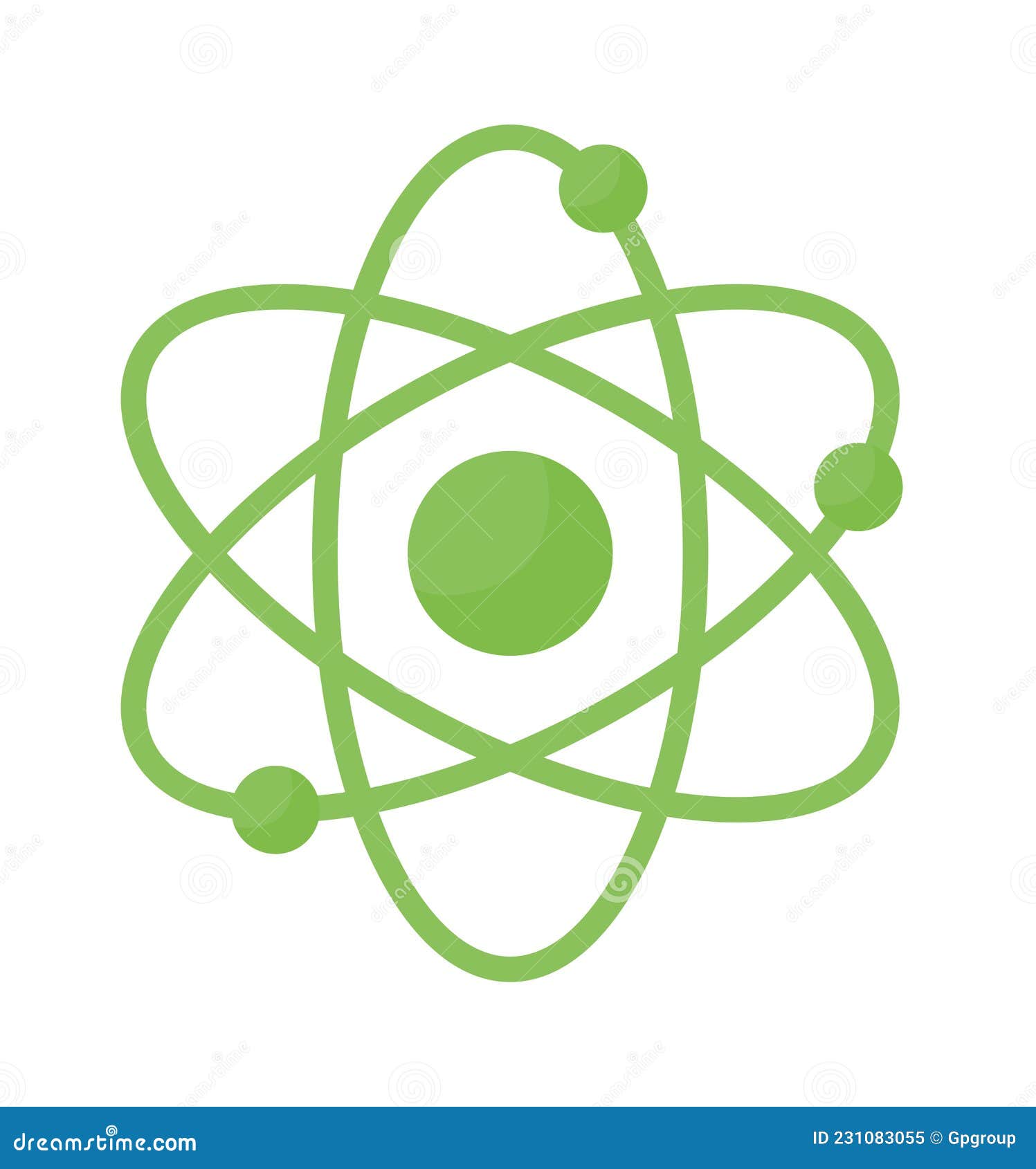 Illustration De L'atome Vert Illustration de Vecteur - Illustration of ...