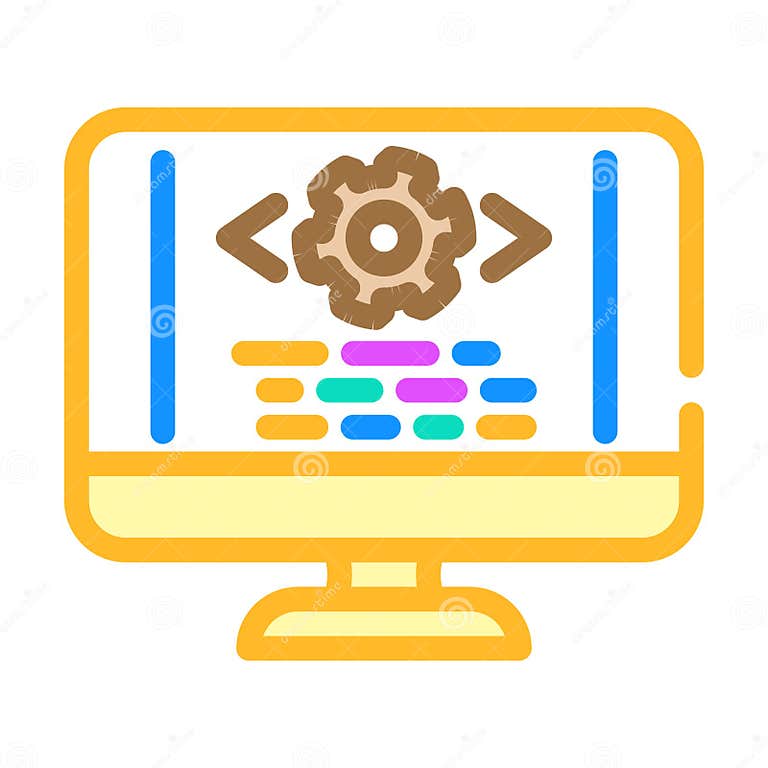 Illustration De L'icône De Couleur De L'analyste D'optimisation De Code Illustration de Vecteur ...