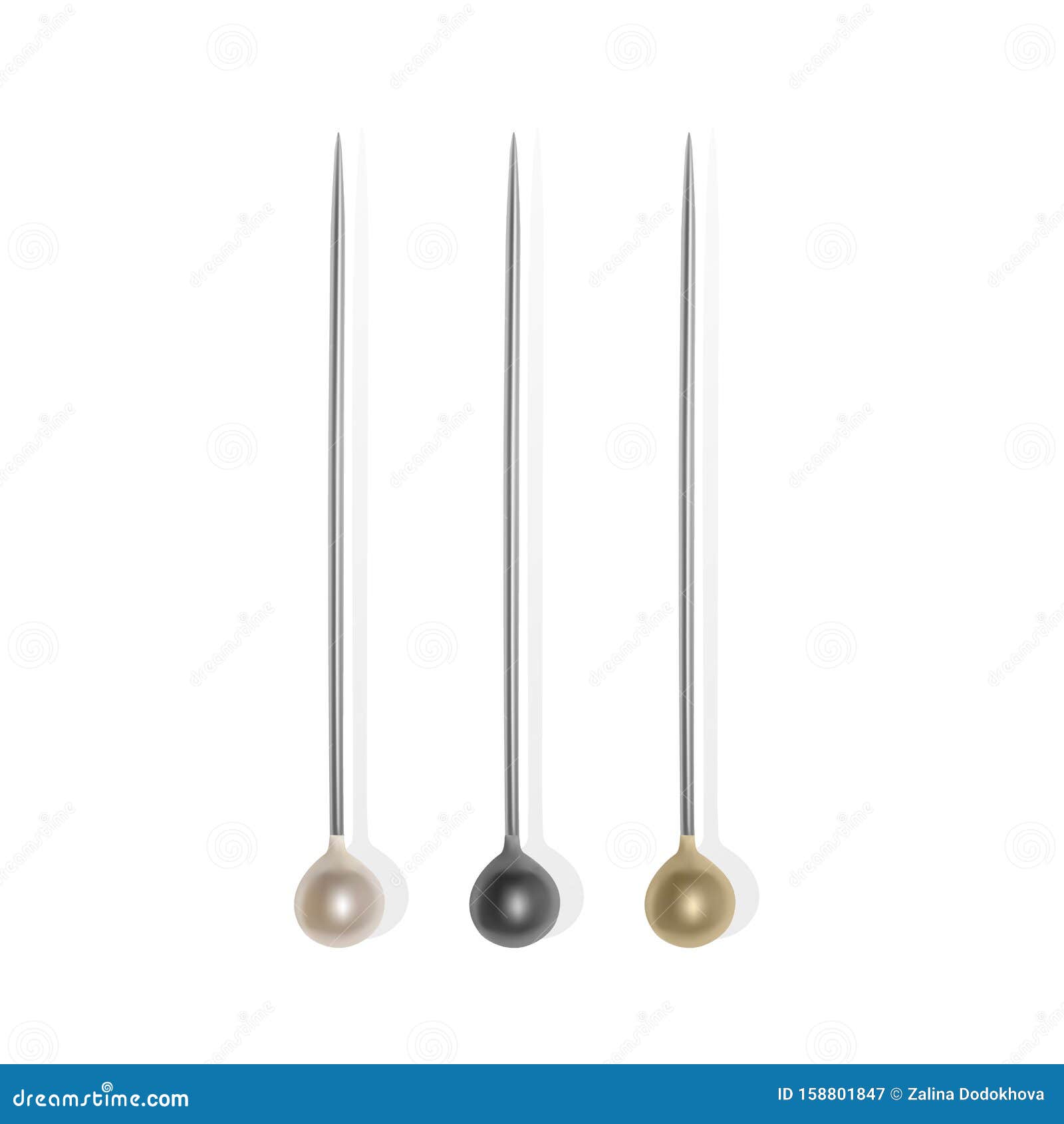 Illustration De La Collection Colorful Sewing Pins, Vector EPS 10 ...