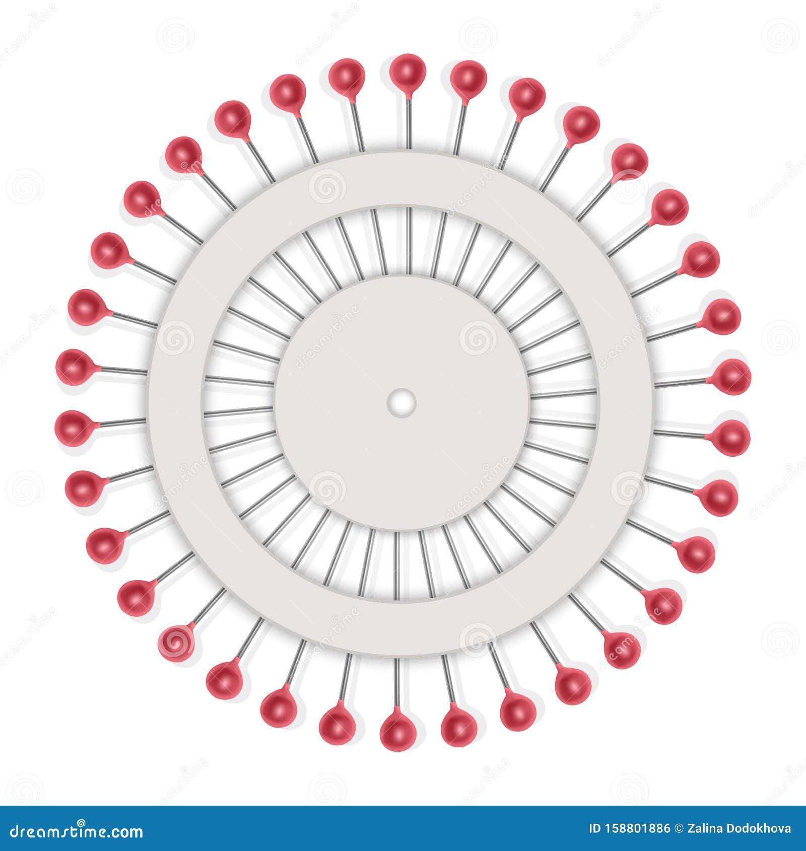 Illustration De La Collection Colorful Sewing Pins, Vector EPS 10 ...