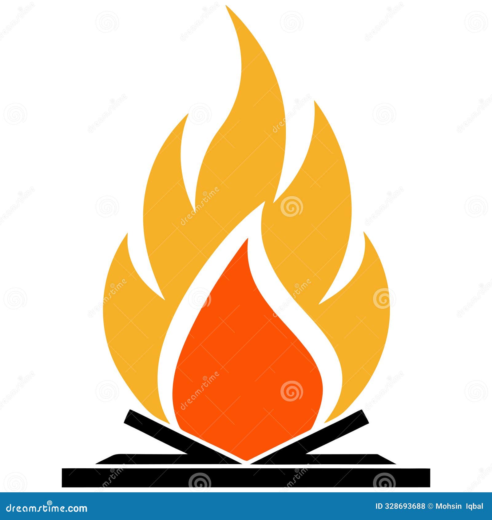 Illustration De La Conception Du Logo Incendie Et Symbole Incendie ...