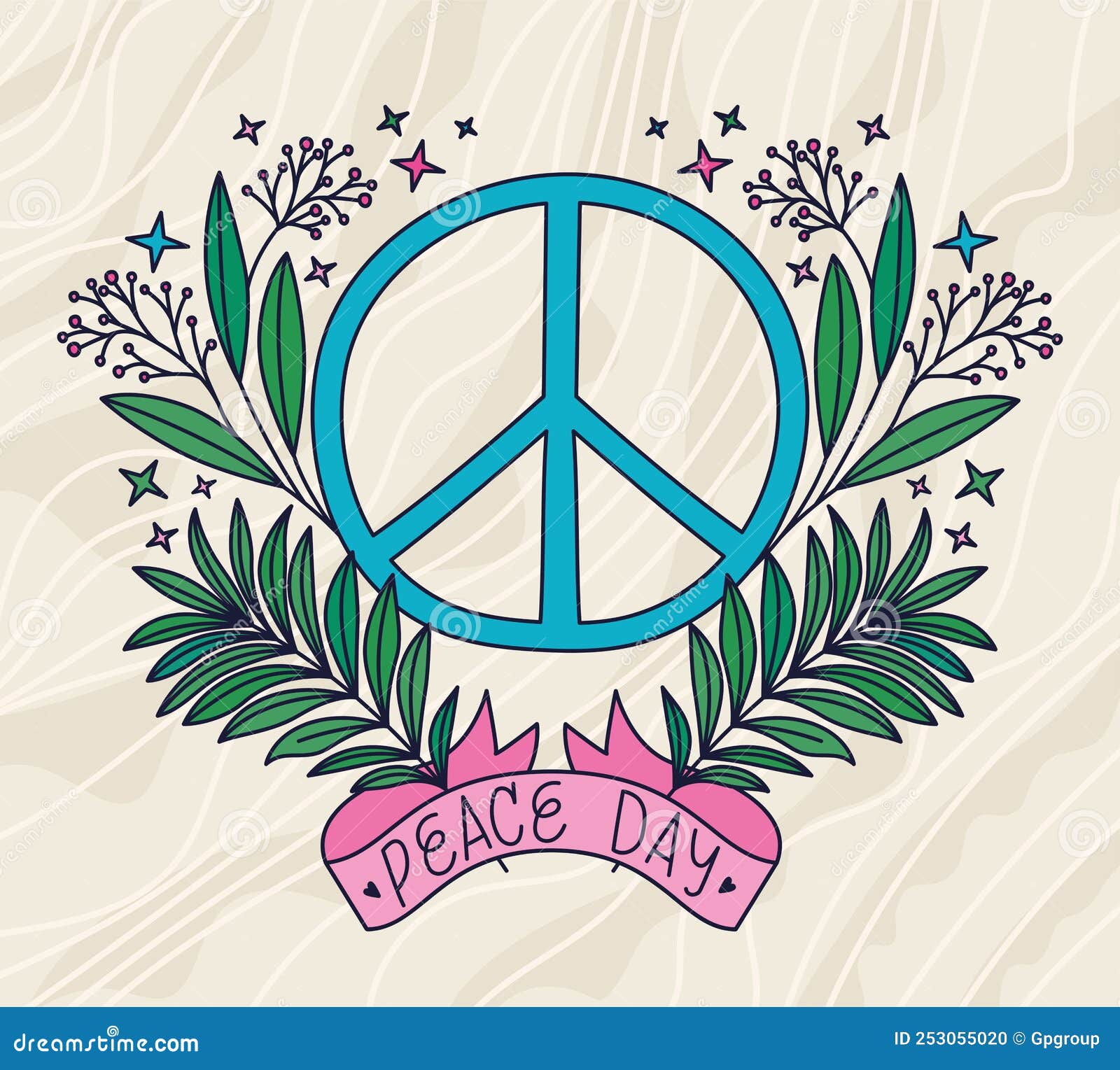 Illustration de la paix illustration de vecteur. Illustration du signe ...