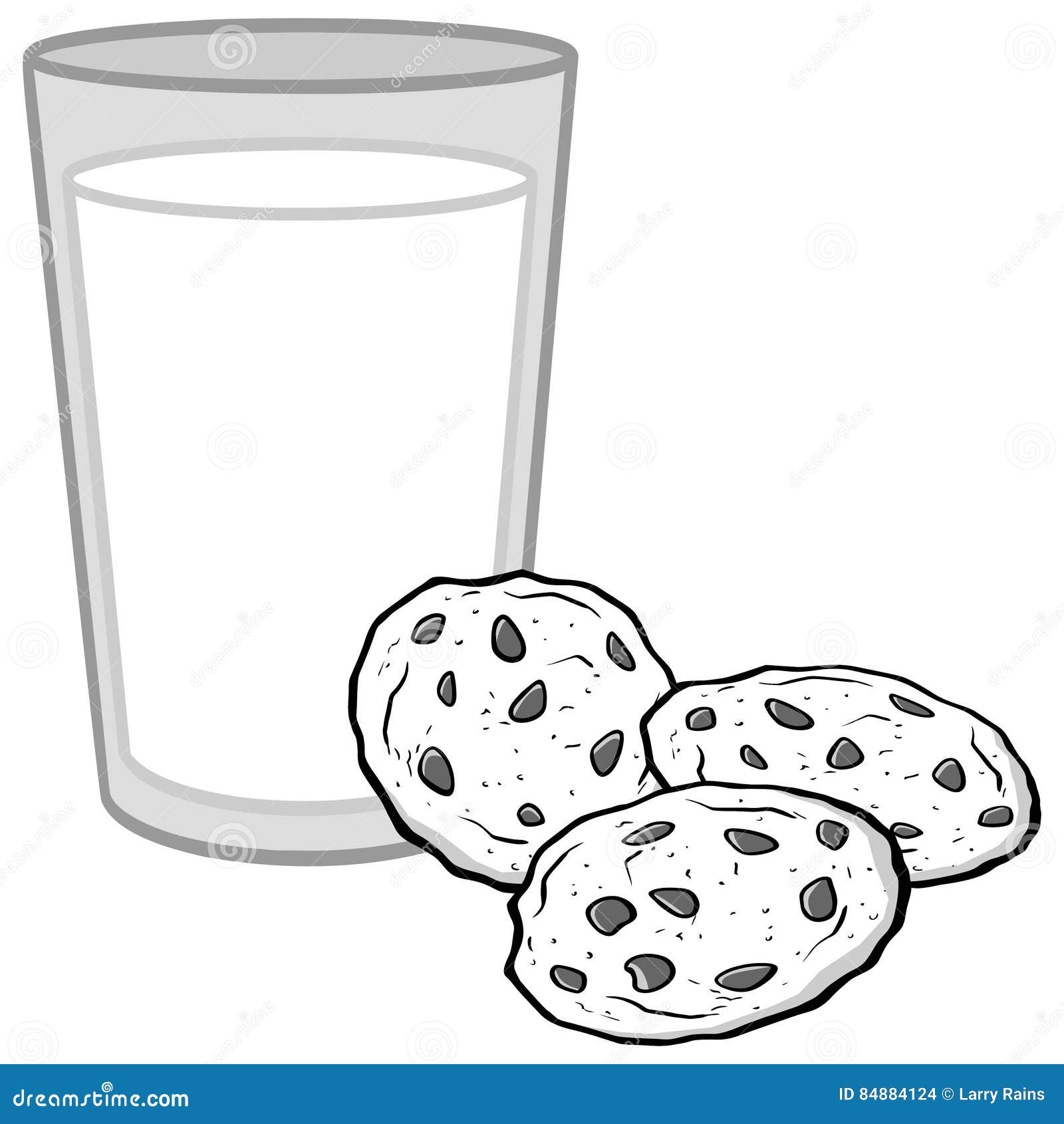 Illustration De Lait Et De Biscuits Illustration de Vecteur ...