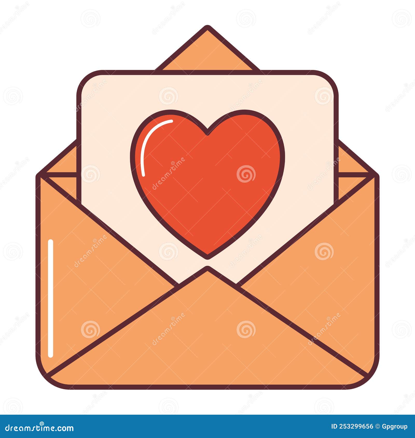 Illustration De Lettre D'amour Illustration de Vecteur - Illustration ...